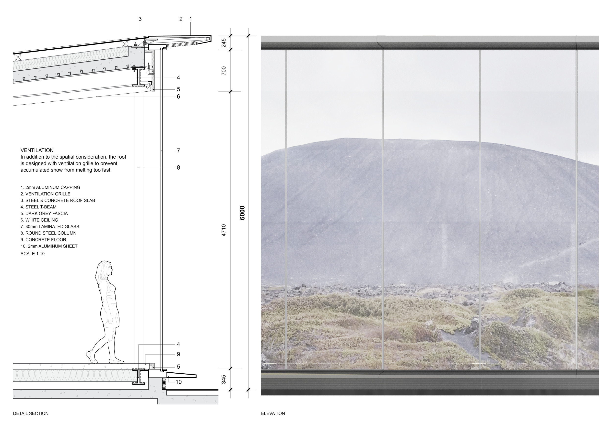Architecture project // Observatory Stairs and Ventilation Grilles in a ...