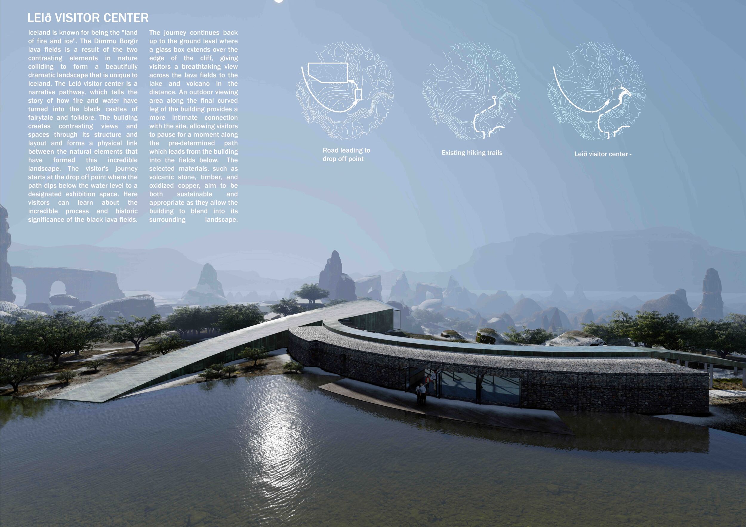 Architecture project // Volcanic Stone Cladding and Glass Viewpoints ...