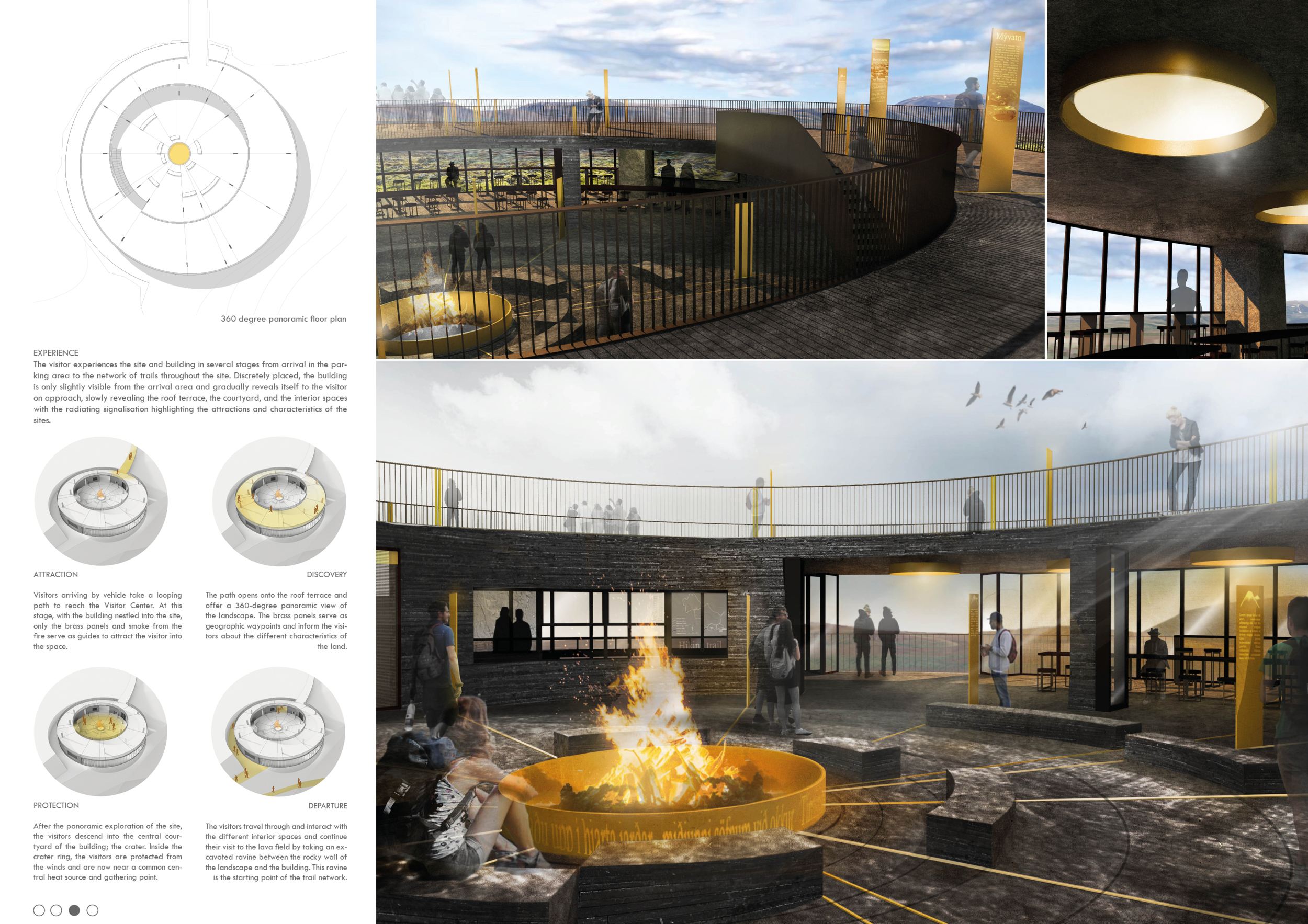 Architecture project // Basalt Curves and Communal Hearths in Volcanic ...