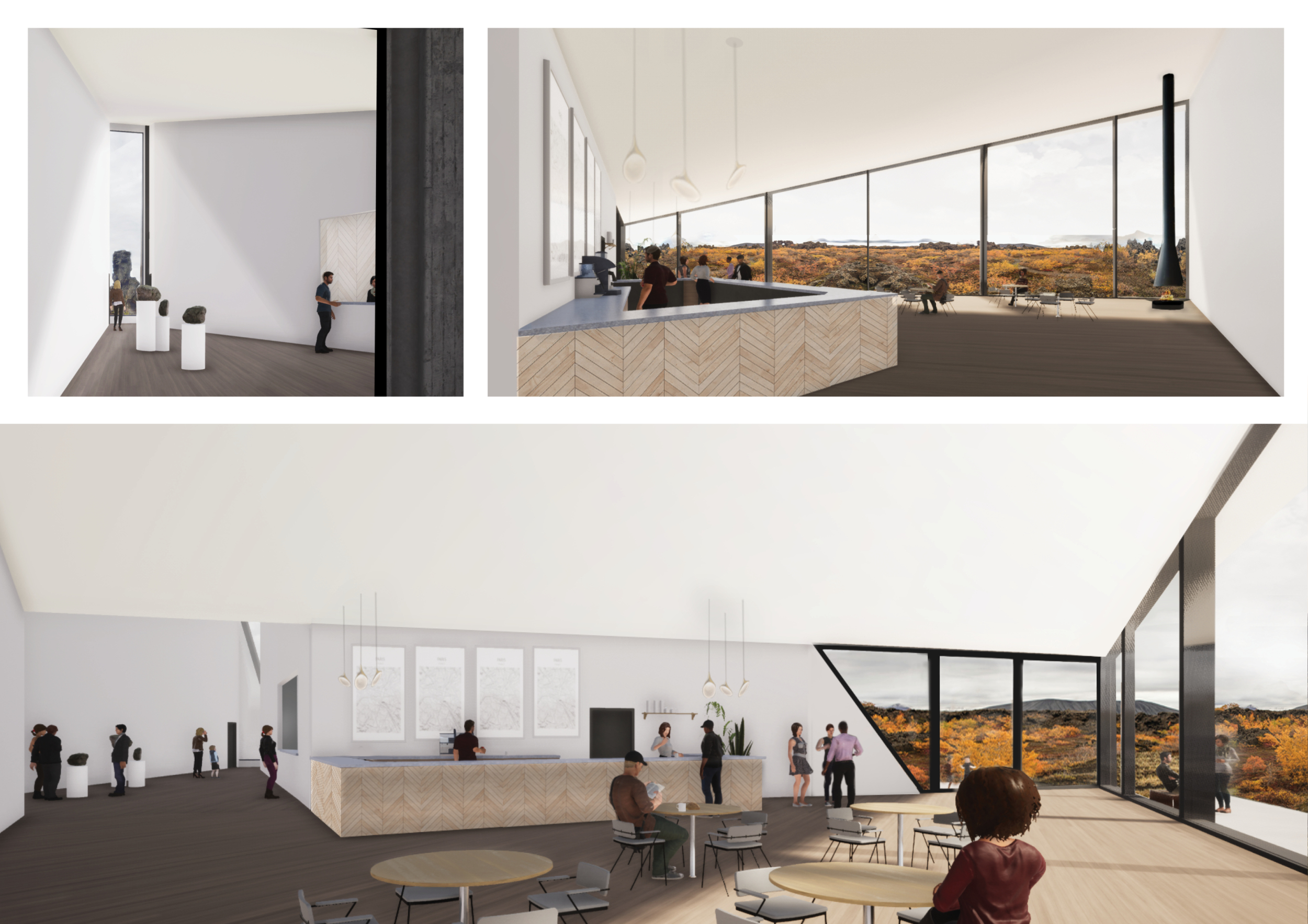 Architecture project // Fractured Planes of Lava Rock and Concrete in ...