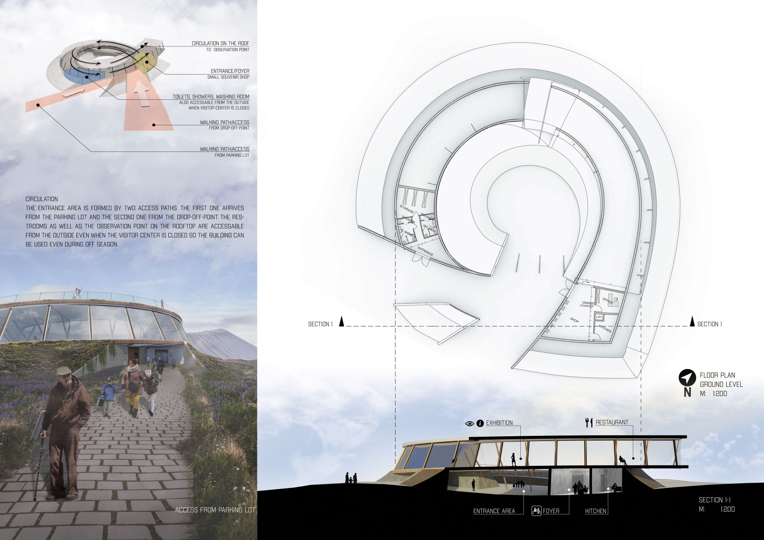 Architecture project // Cave-Like Structure with Timber Framework ...