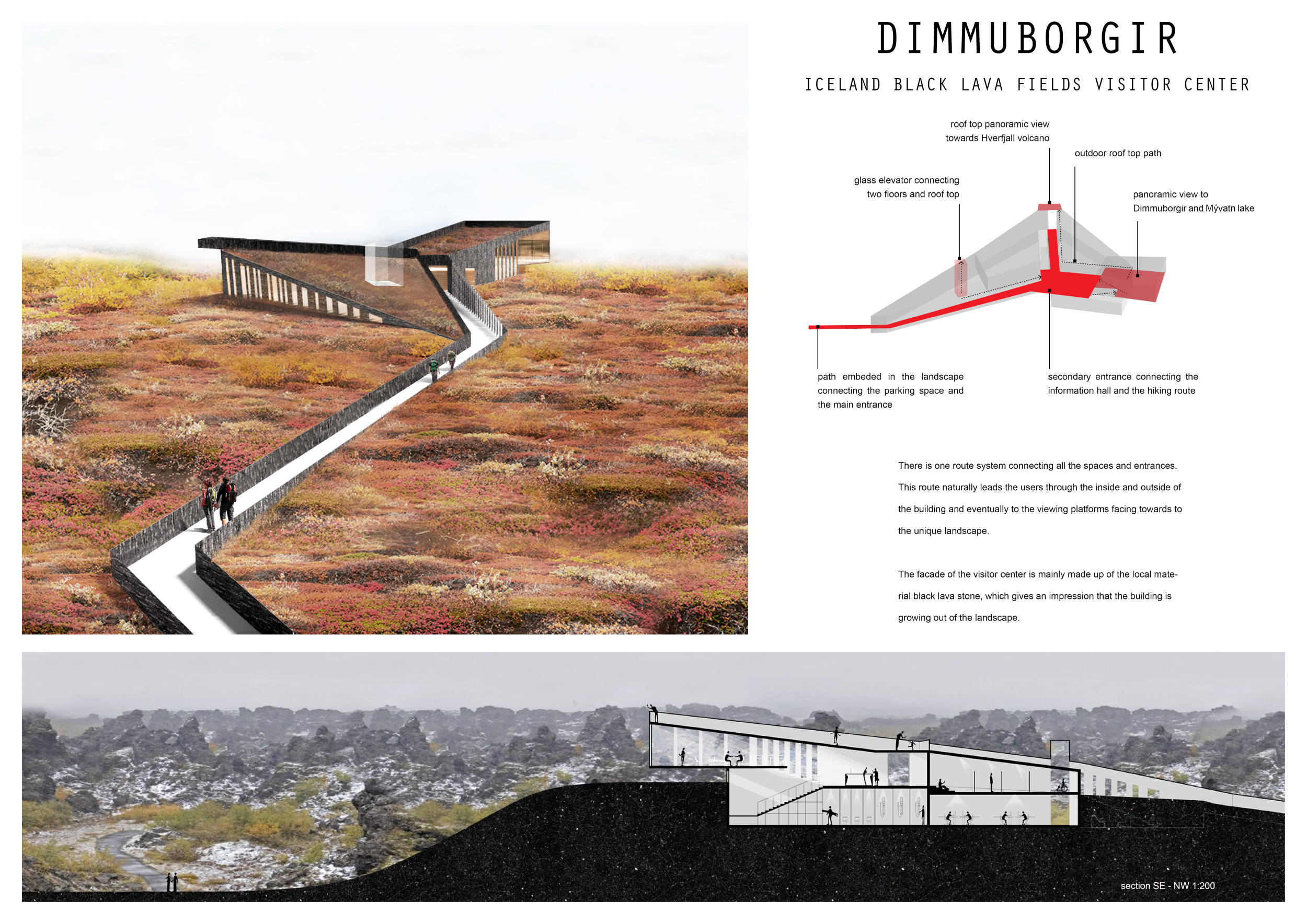 Architecture project // Black Lava Stone Center Embracing Unique ...