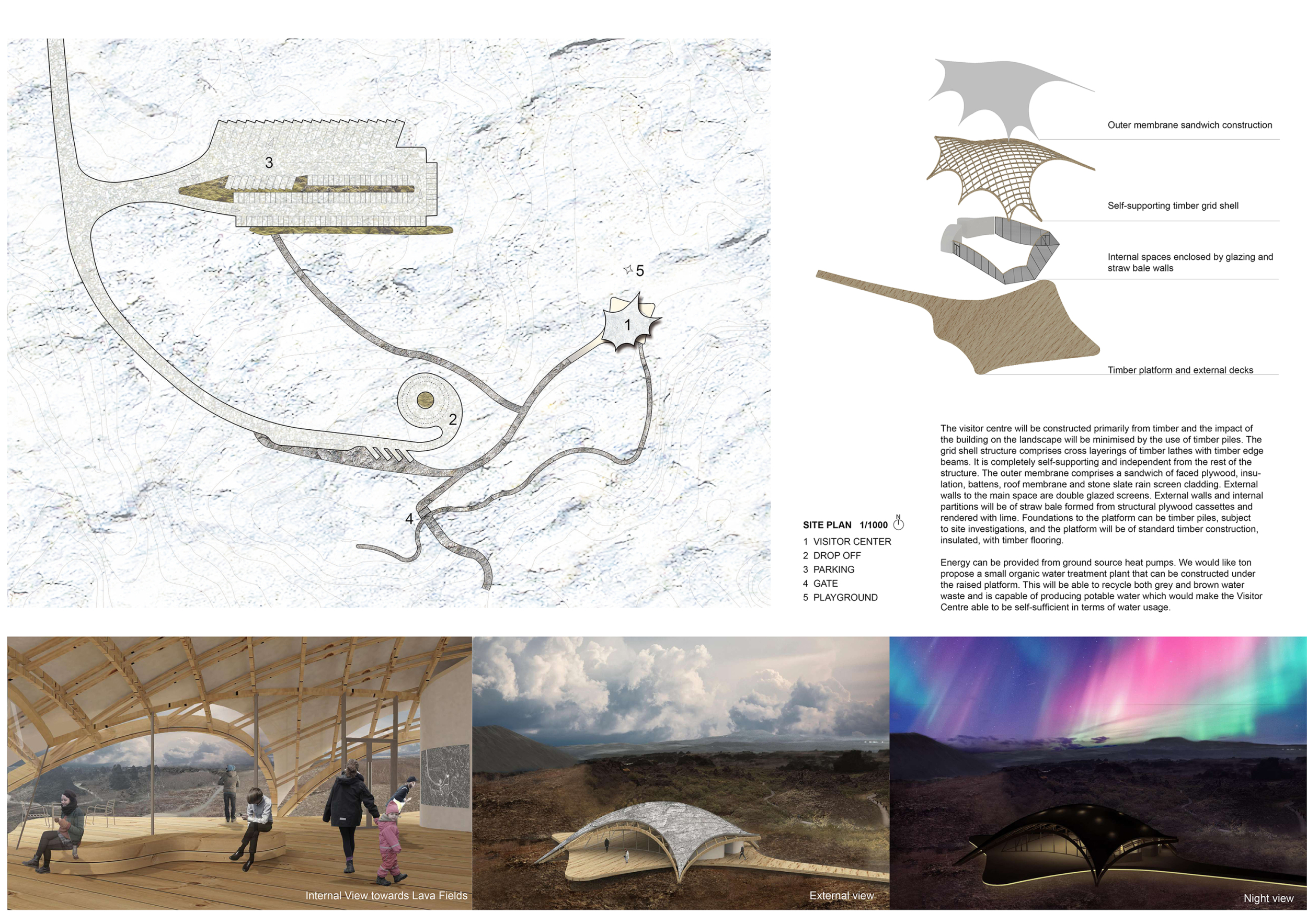 Architecture project // Timber Enclosure with Straw Bale Walls in Lava ...
