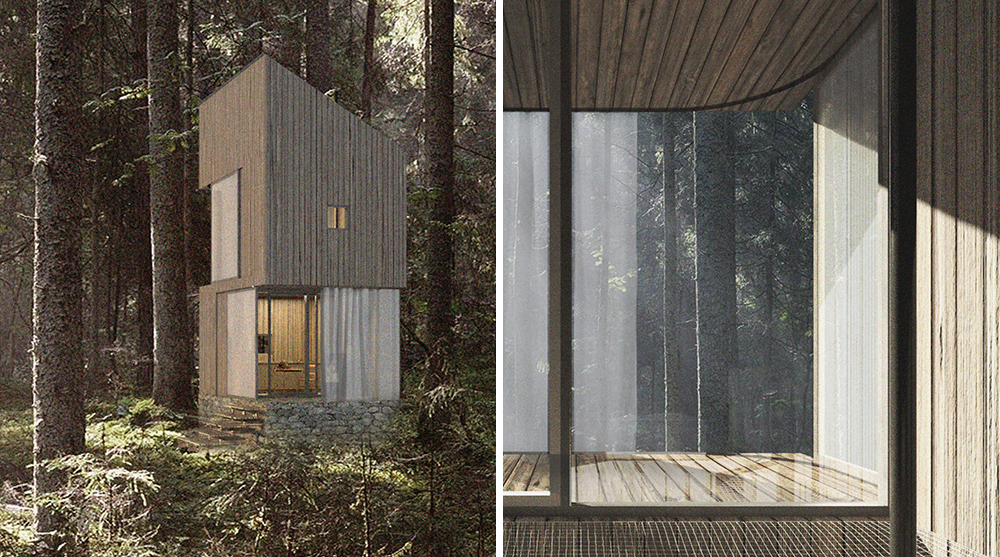 Architecture competition Silent Meditation Forest Cabins Honorable ...