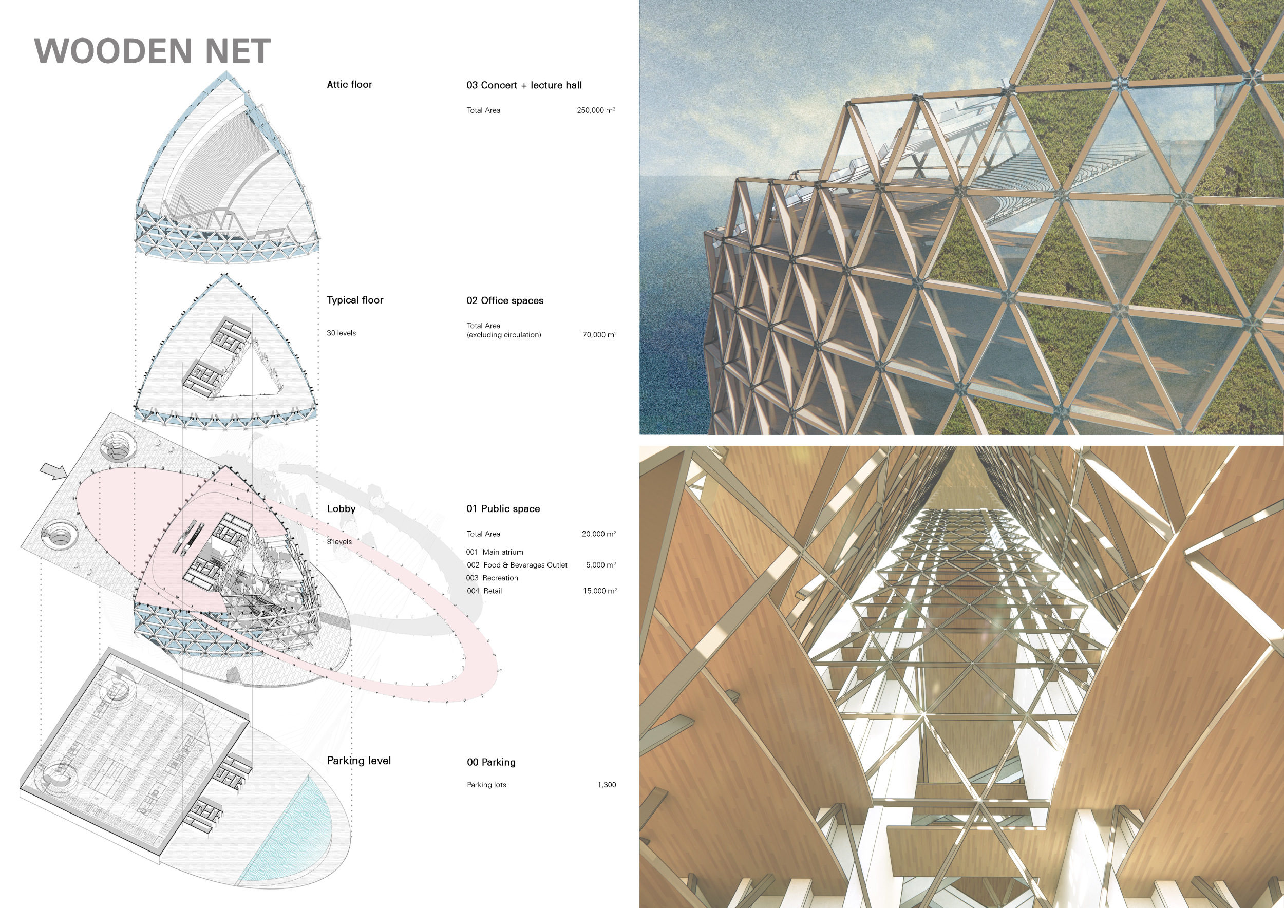 Architecture project // Moss-Covered Facade and Wooden Nets Define a ...