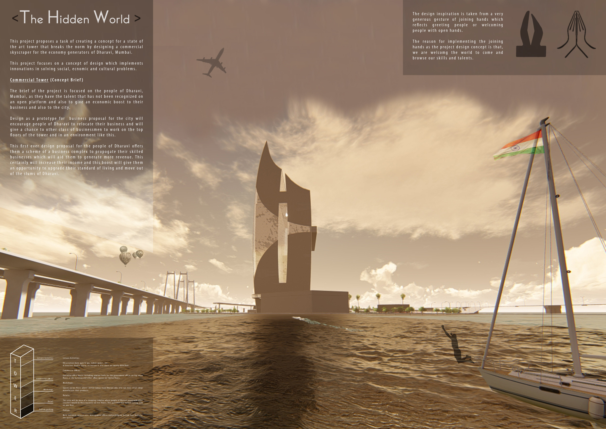 Architecture project // Community Tower with Observation Deck ...