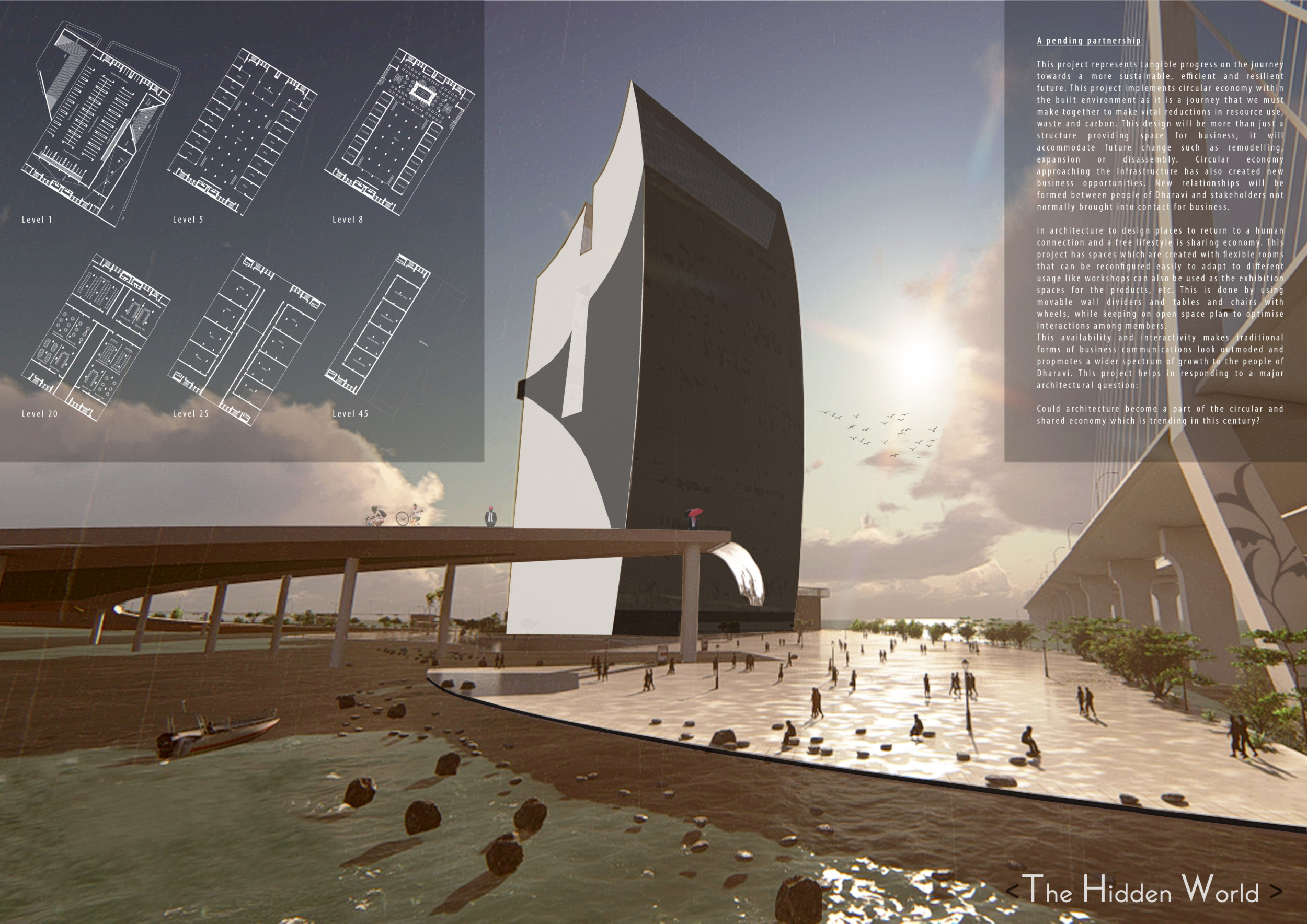 Architecture project // Community Tower with Observation Deck ...