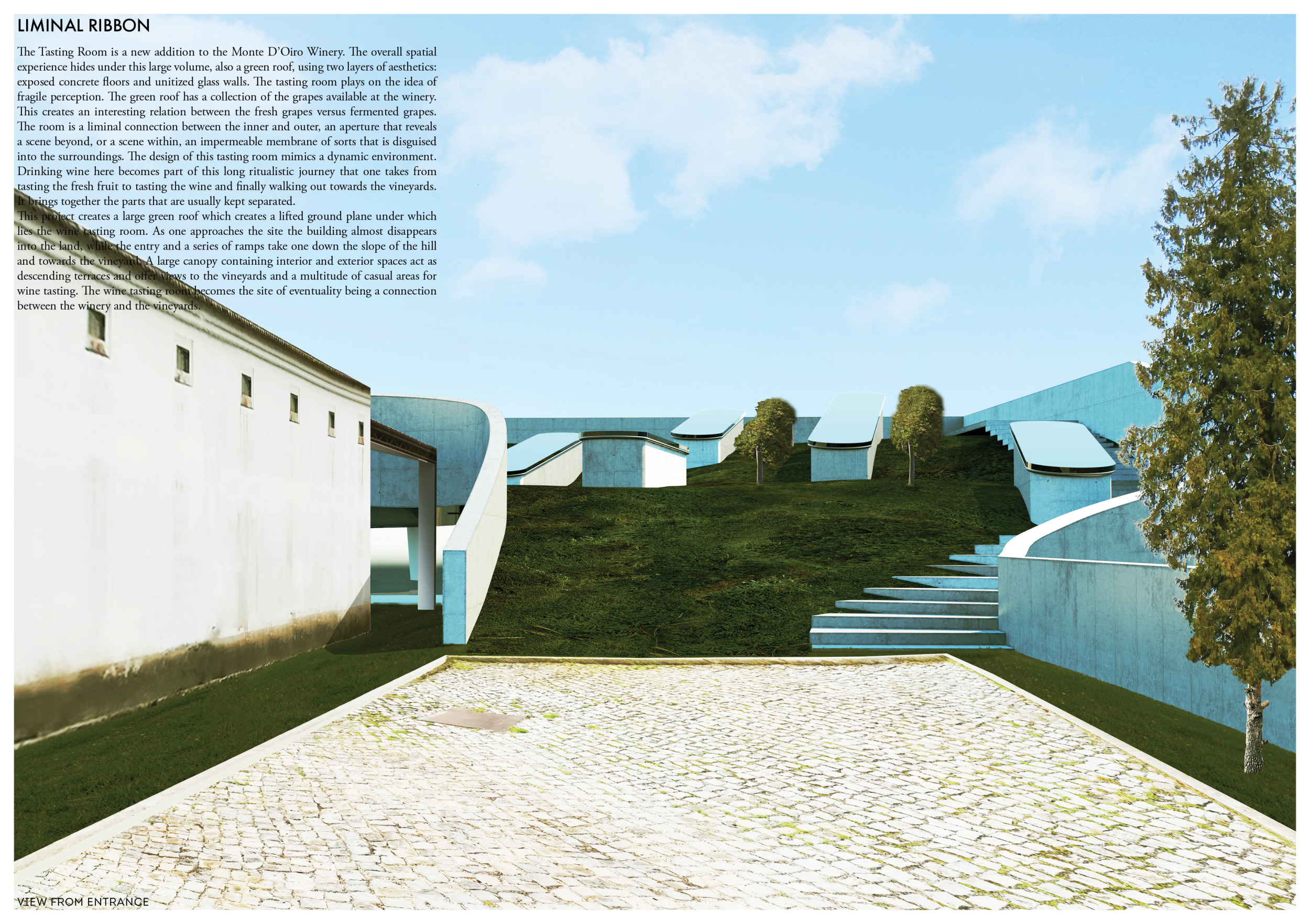 Architecture project // Terraced Canopy with Exposed Concrete and ...