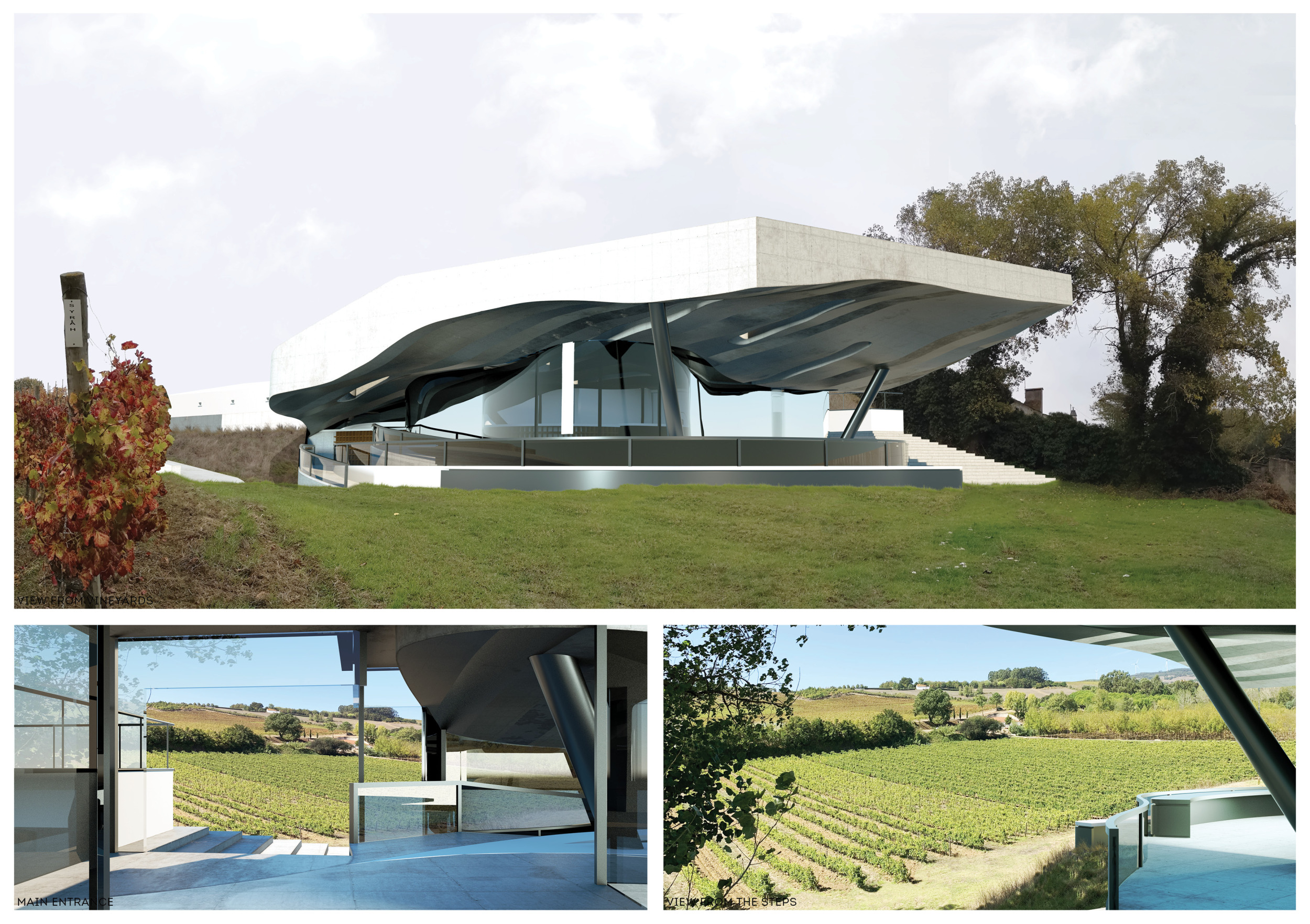 Architecture project // Terraced Canopy with Exposed Concrete and ...