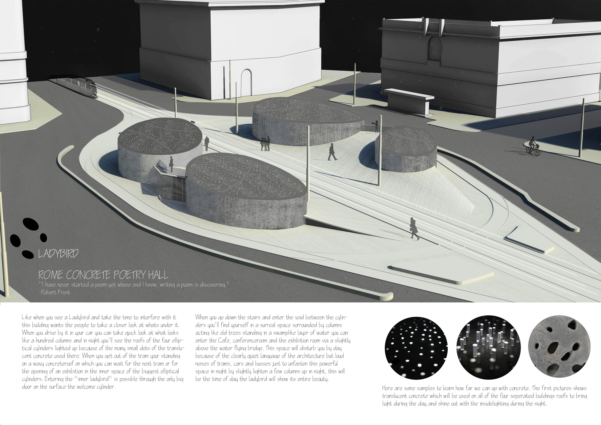 Architecture project // Translucent Concrete and Fluid Form Create a ...