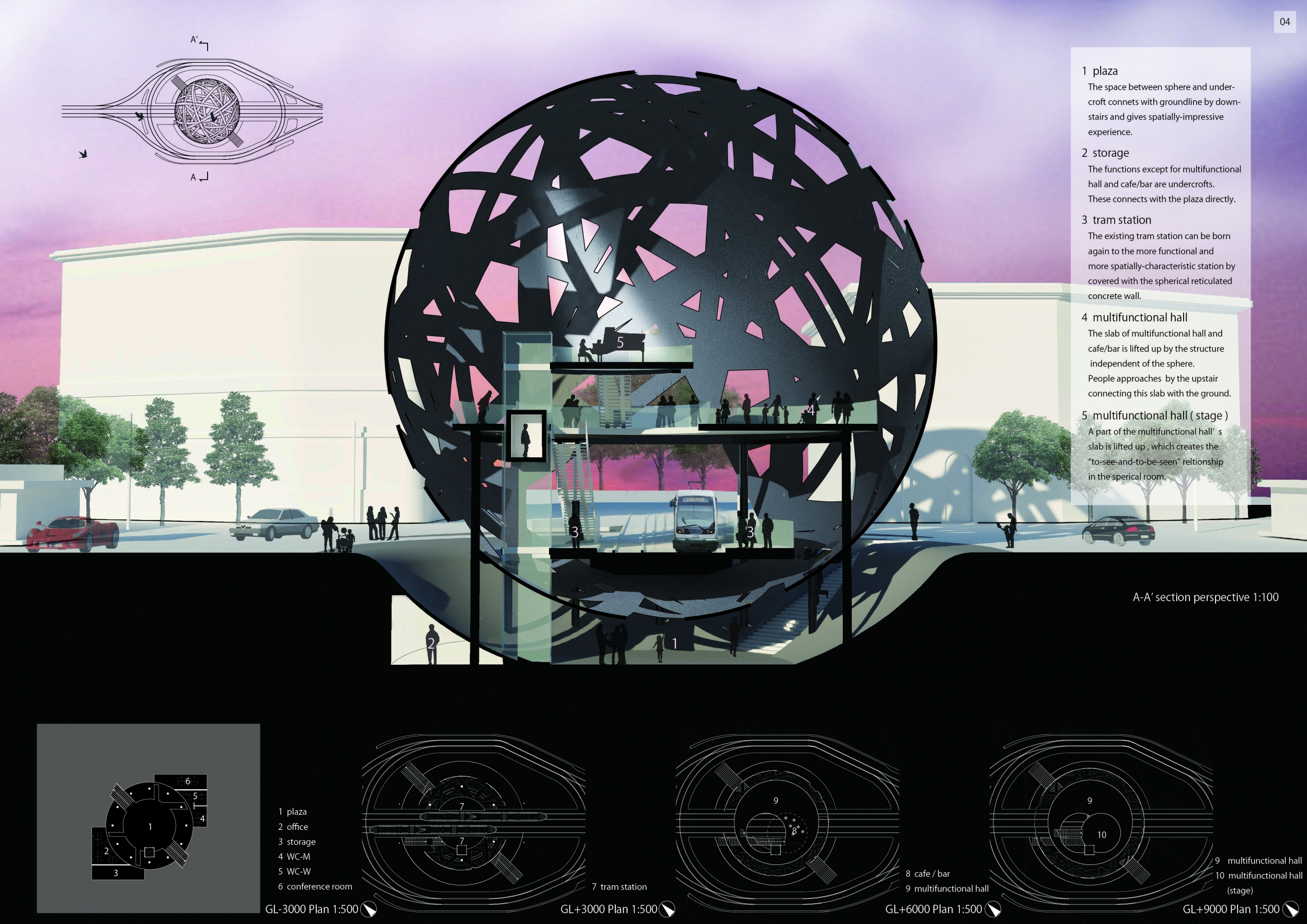 Architecture project // Reticulated Concrete Sphere Integrating ...