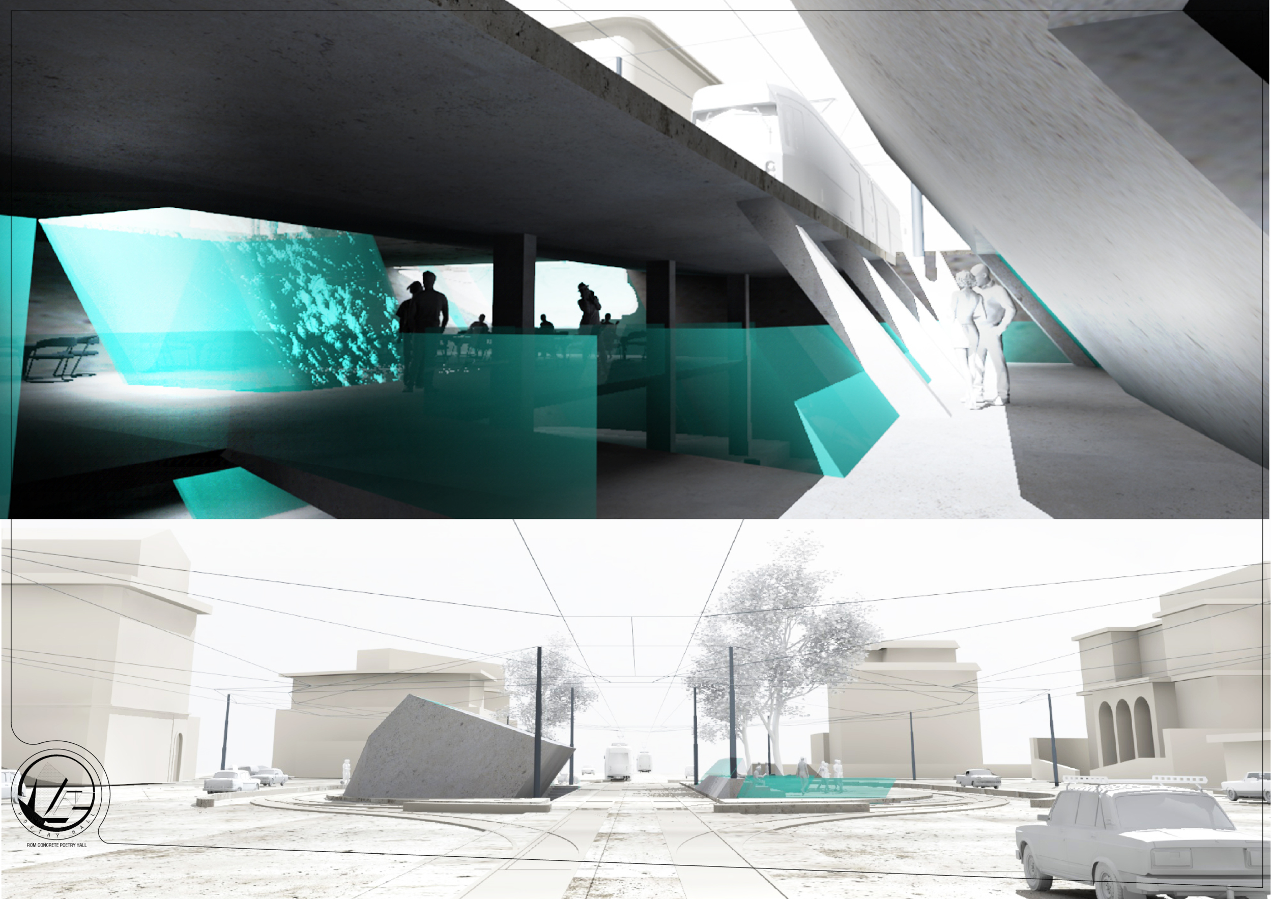 Architecture project // Subterranean Space with Cantilevered Roof ...