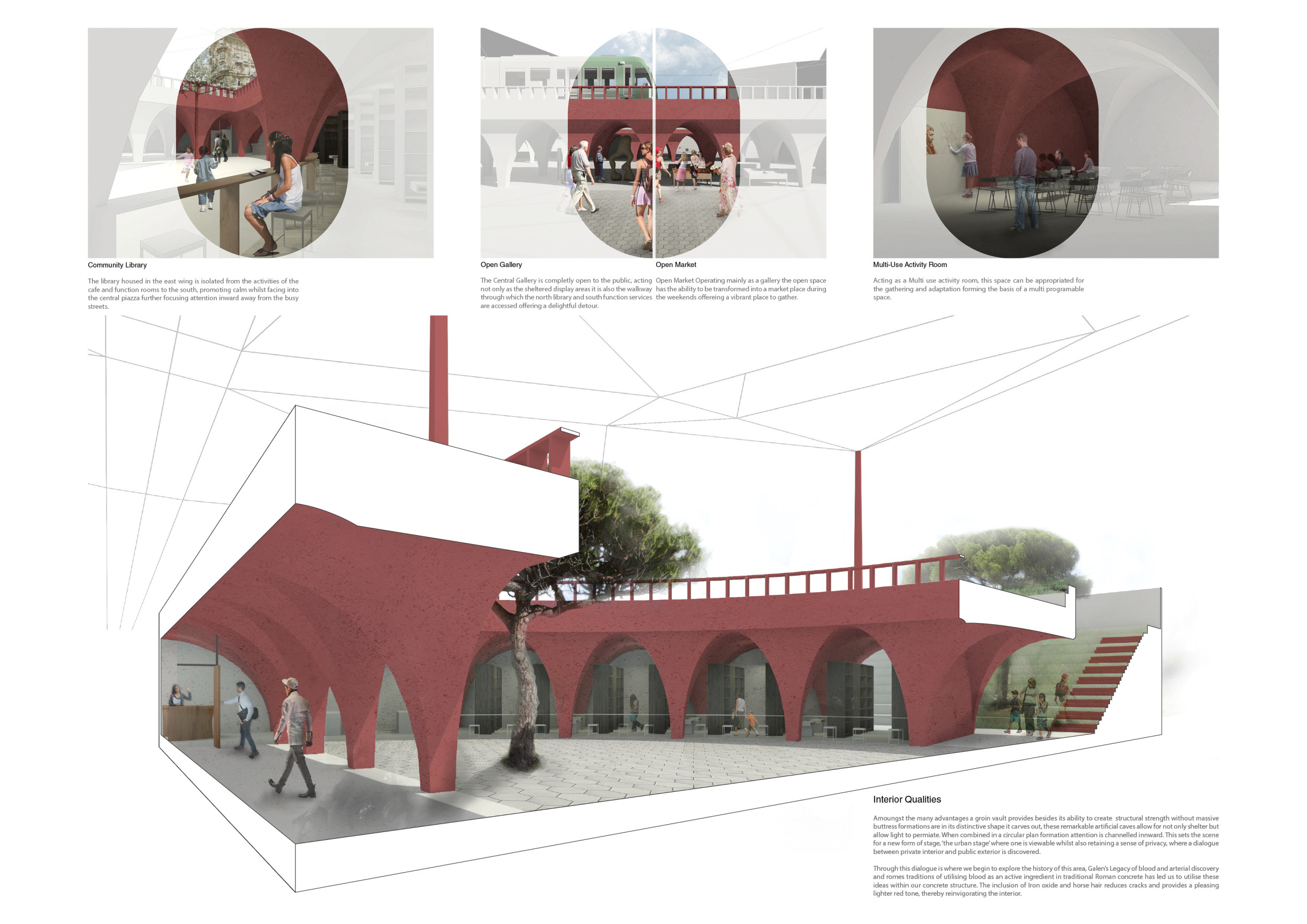 Architecture project // Sculpted Spaces in Roman Concrete with Engaging ...
