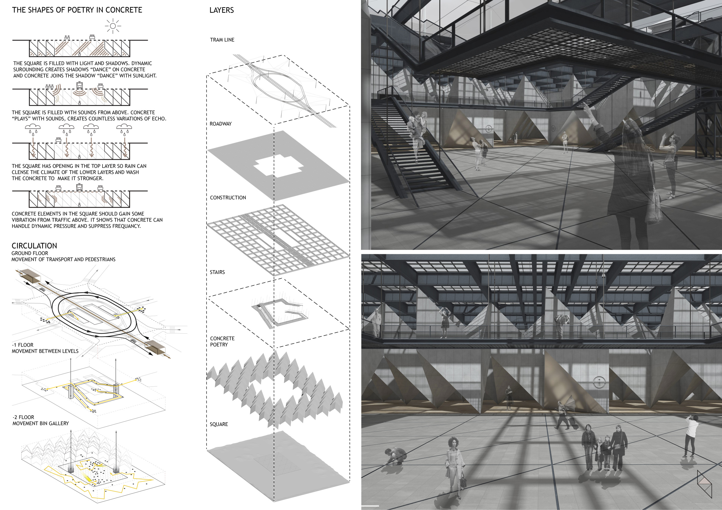 Architecture project // Dynamic Ground Plane and Concrete Integration ...