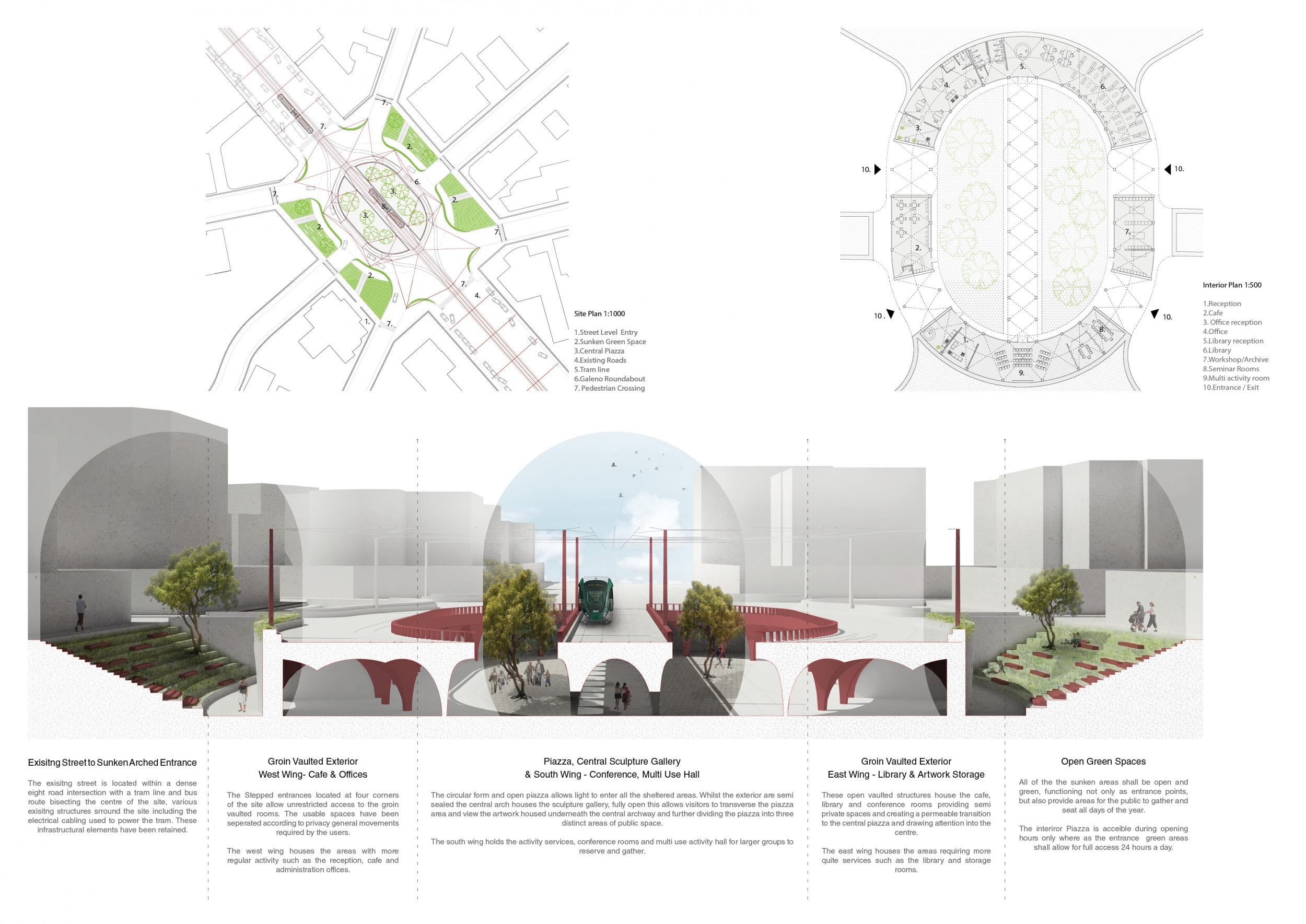 Architecture project // Sculpted Spaces in Roman Concrete with Engaging ...