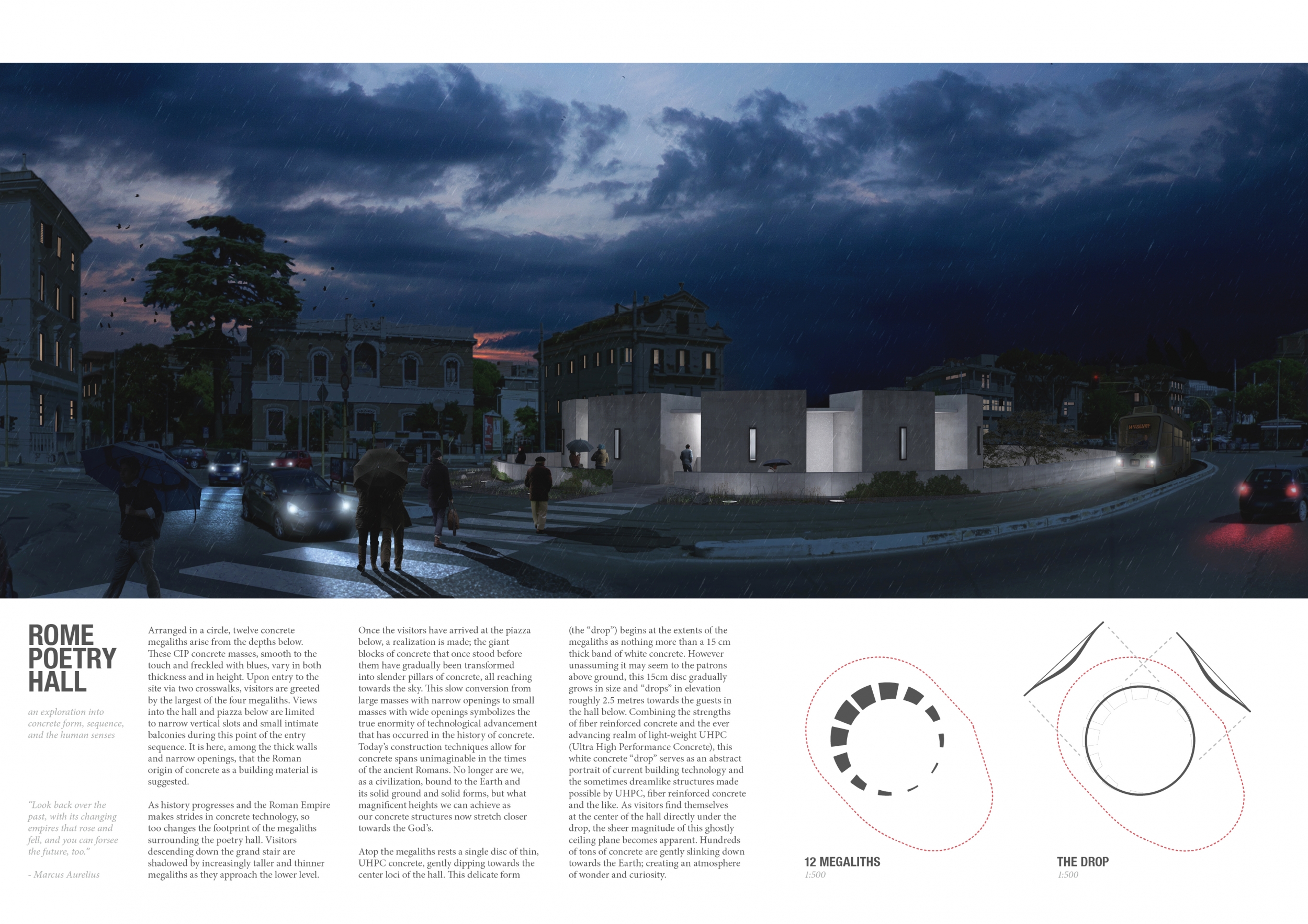 Architecture project // Megalithic Concrete Structure with Integrative ...