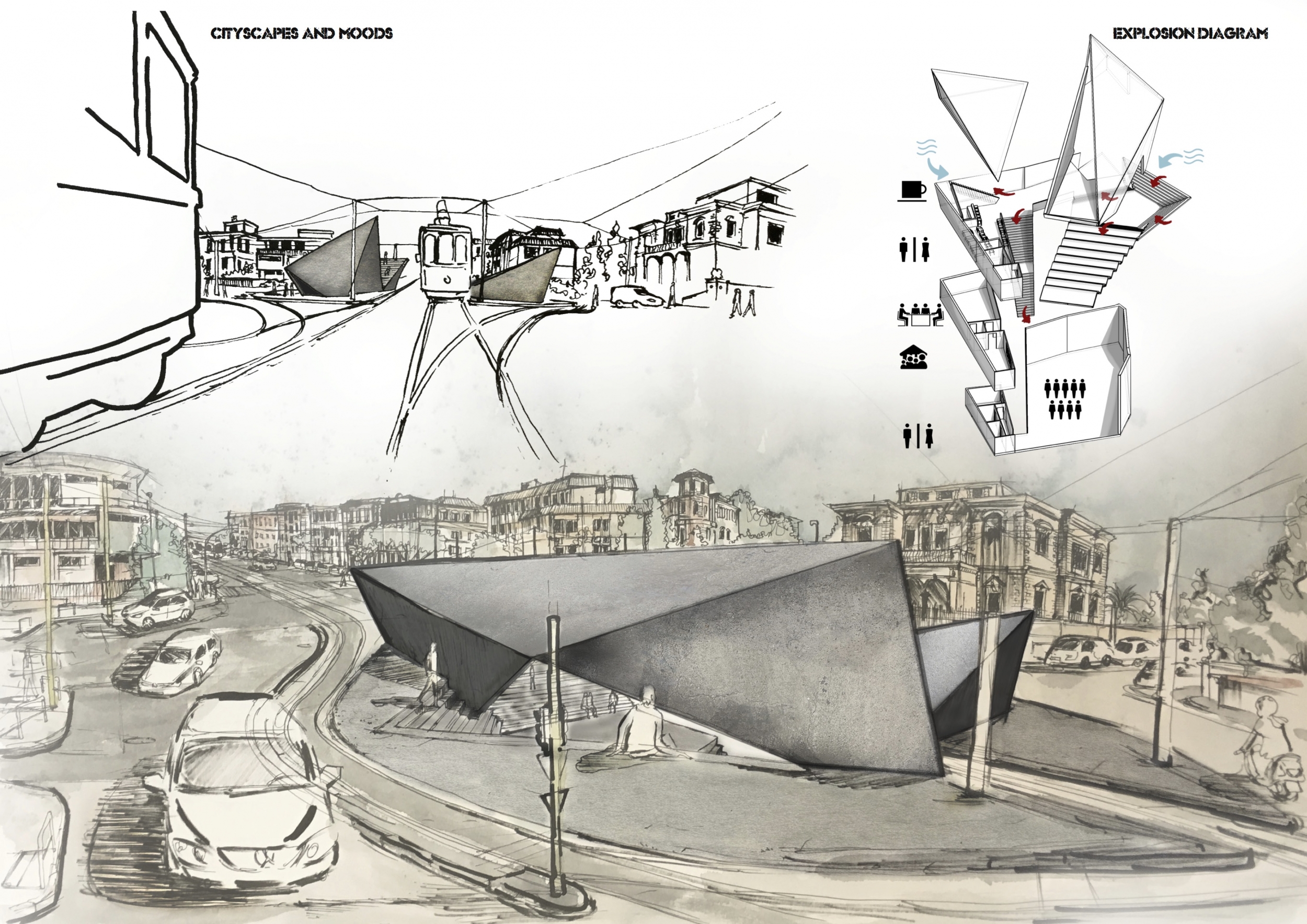 Architecture project // Translucent Concrete and Angular Geometry ...