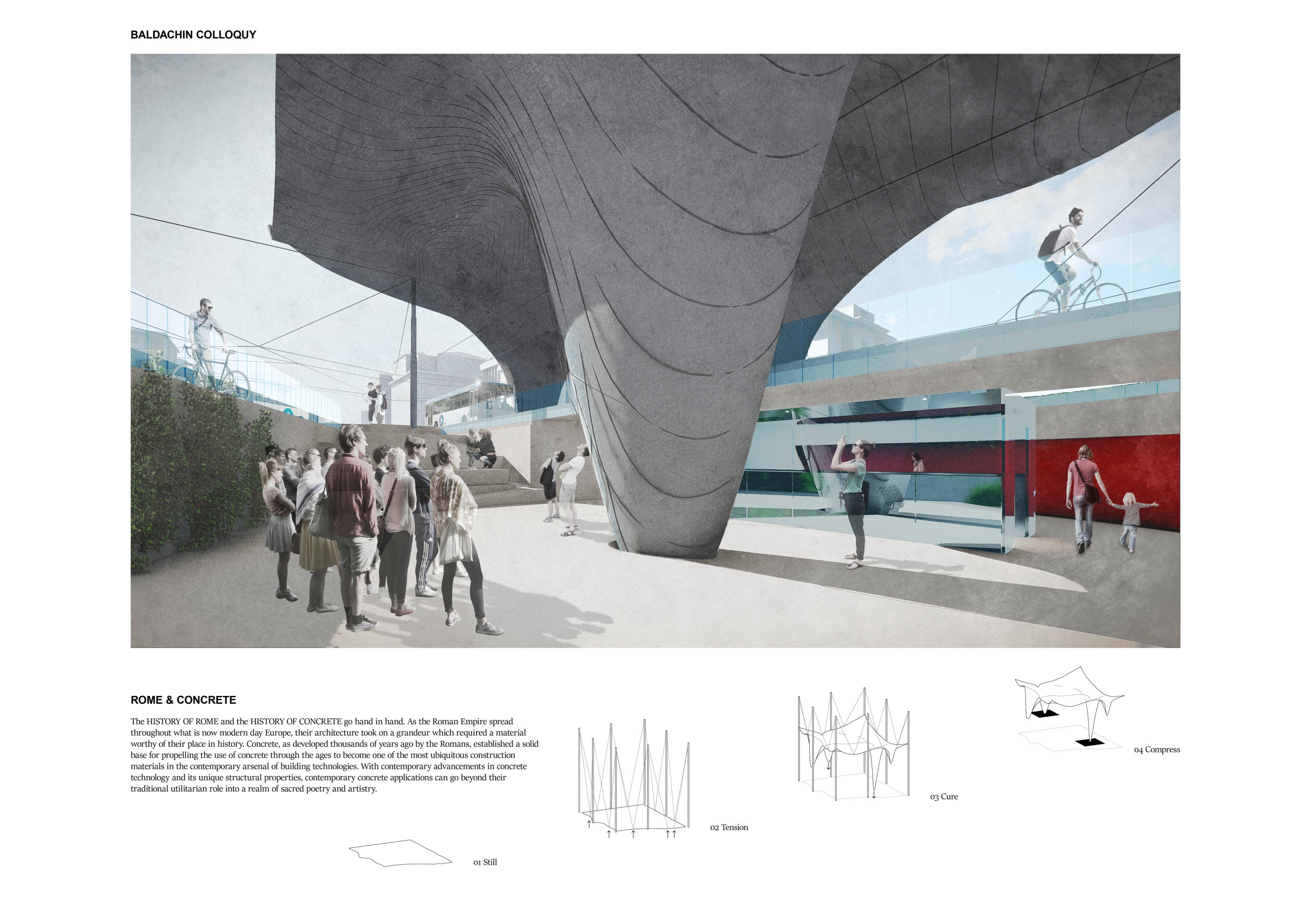 Architecture project // Fluid Concrete Canopy Embraces Natural Light ...