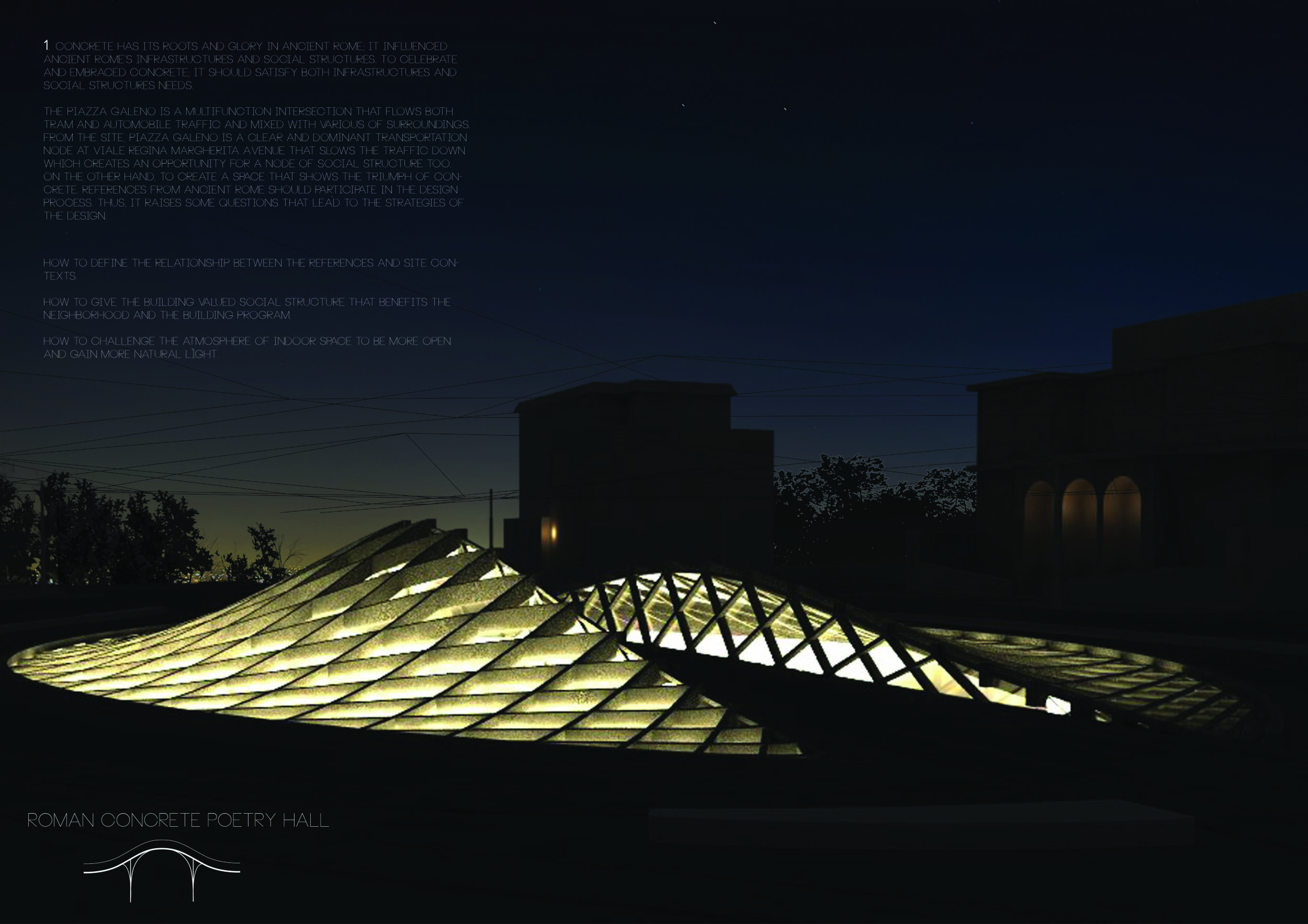 Architecture project // Angular Dome Structure Crafted from Reinforced ...
