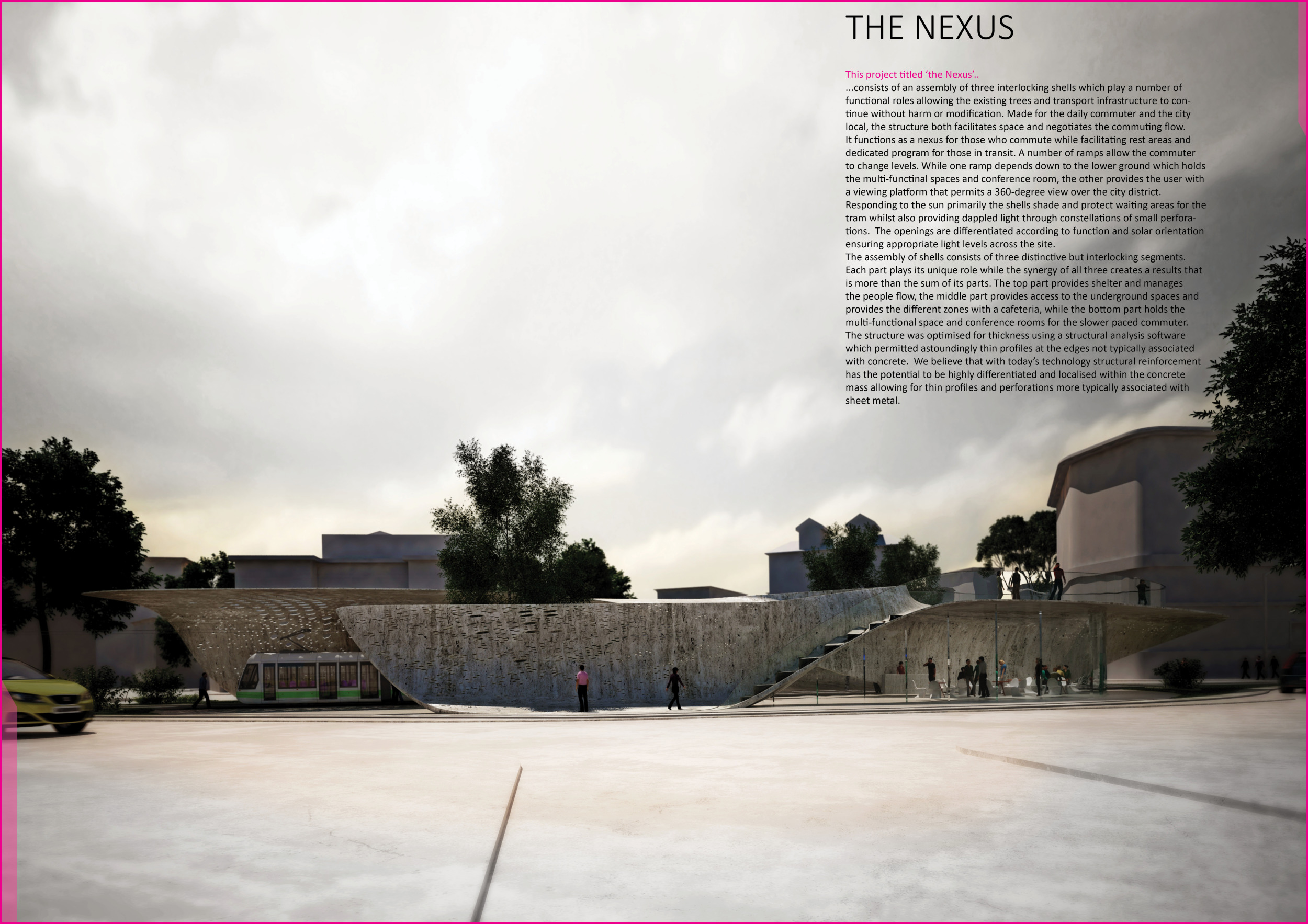 Architecture project // Perforated Concrete Shells Enhancing Urban ...