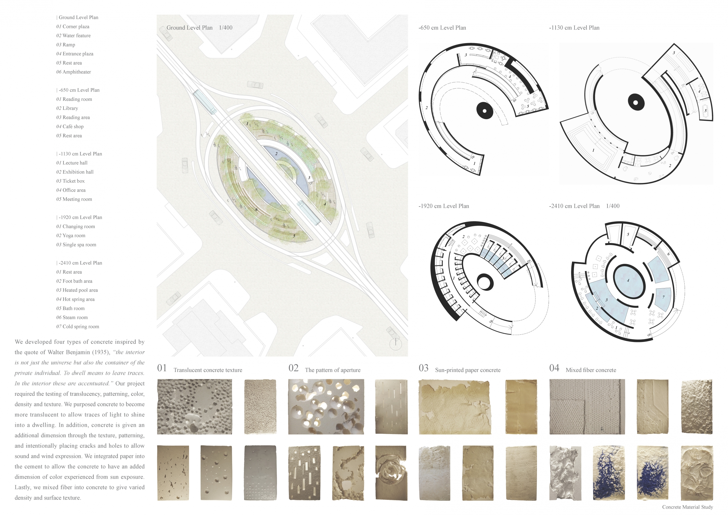 Architecture project // Translucent Concrete and Natural Textures in a ...