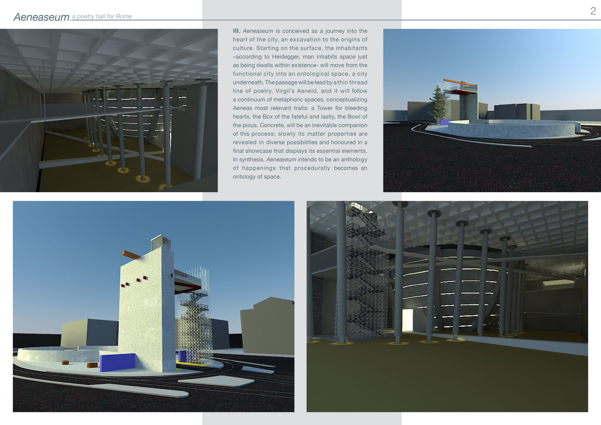 Architecture project // Amphitheater Constructed with Concrete and ...