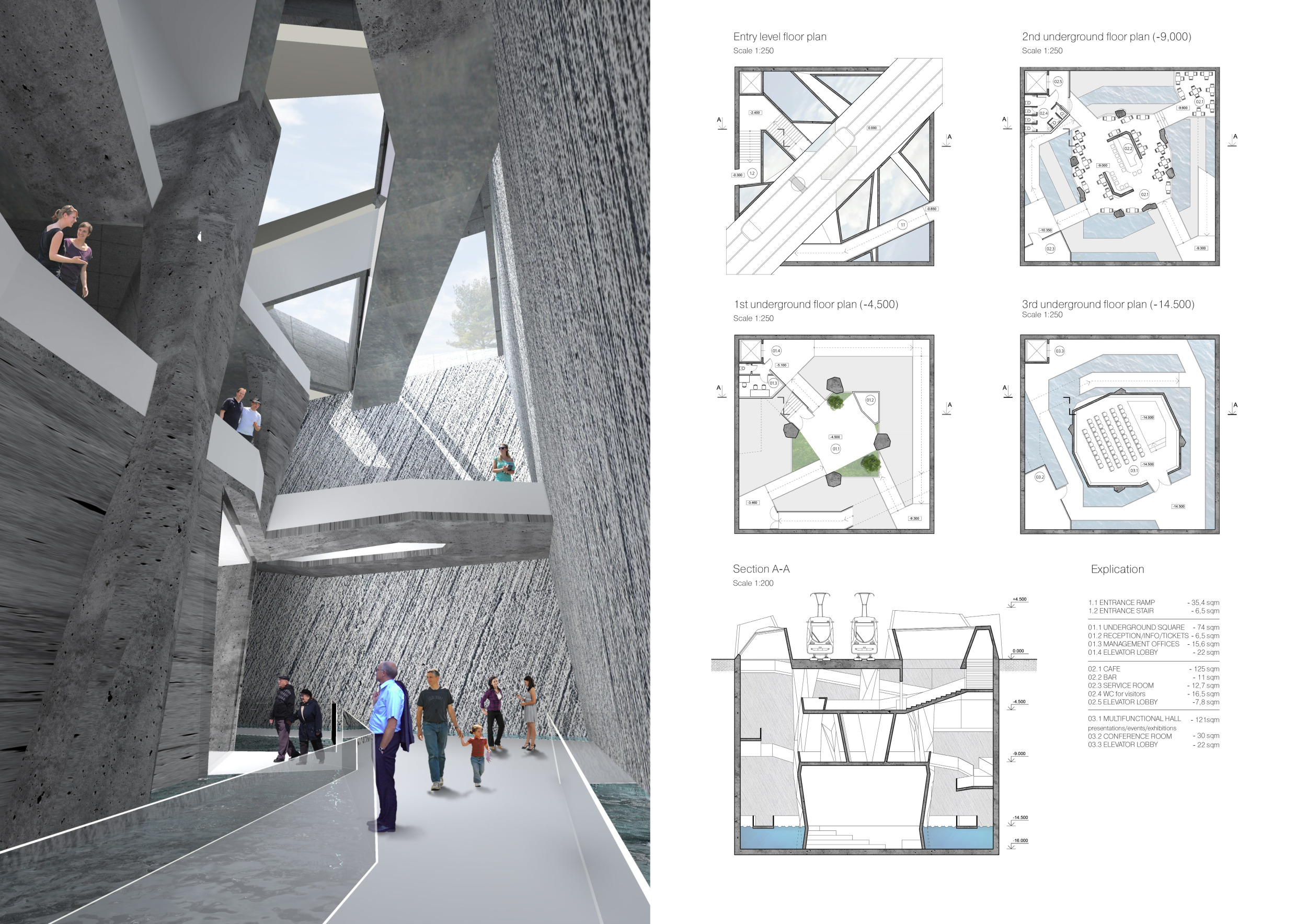 Architecture project // Asymmetrical Forms Enhanced by Textured ...