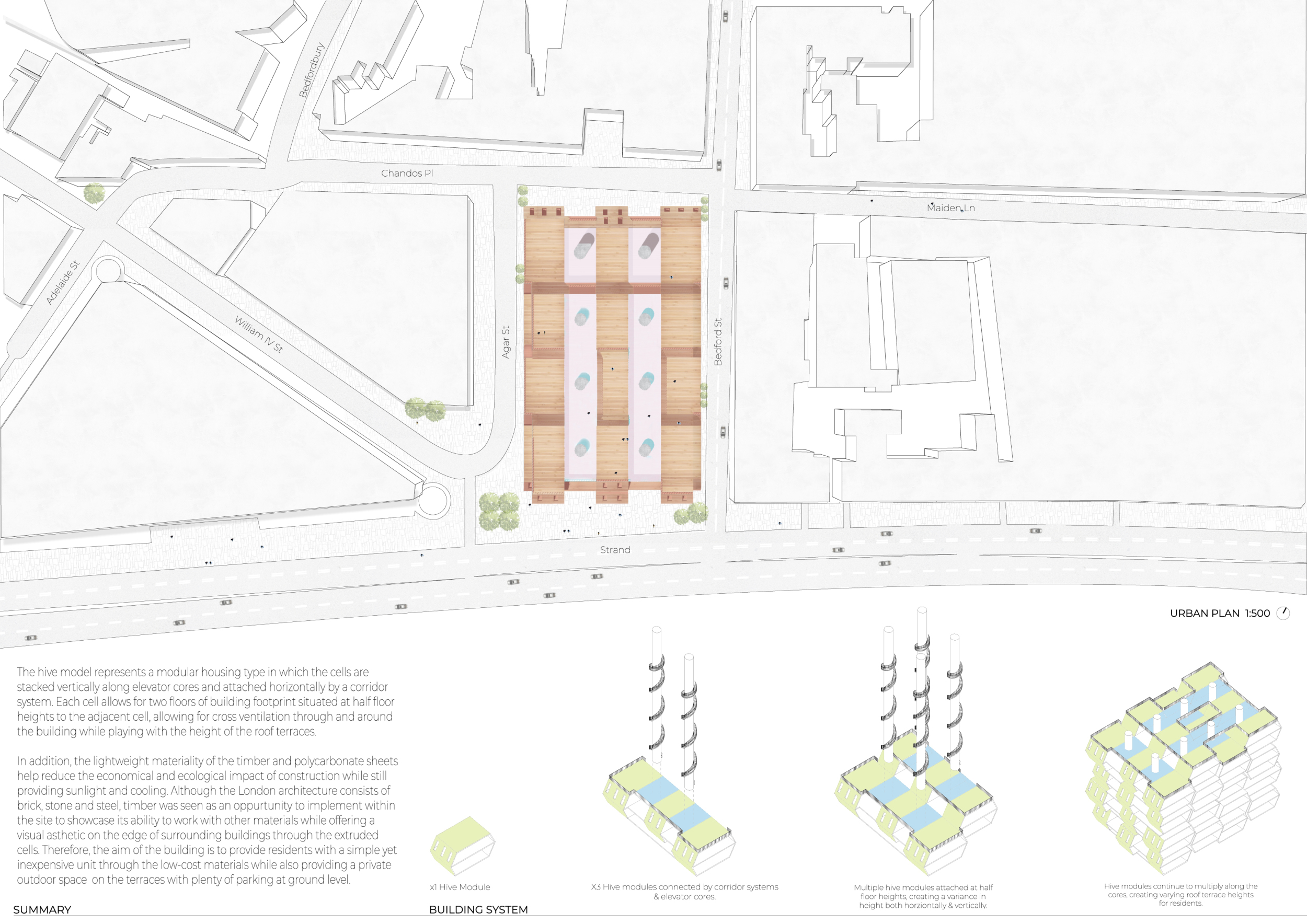 Architecture project // Timber Cells with Polycarbonate Roofs Enhancing ...