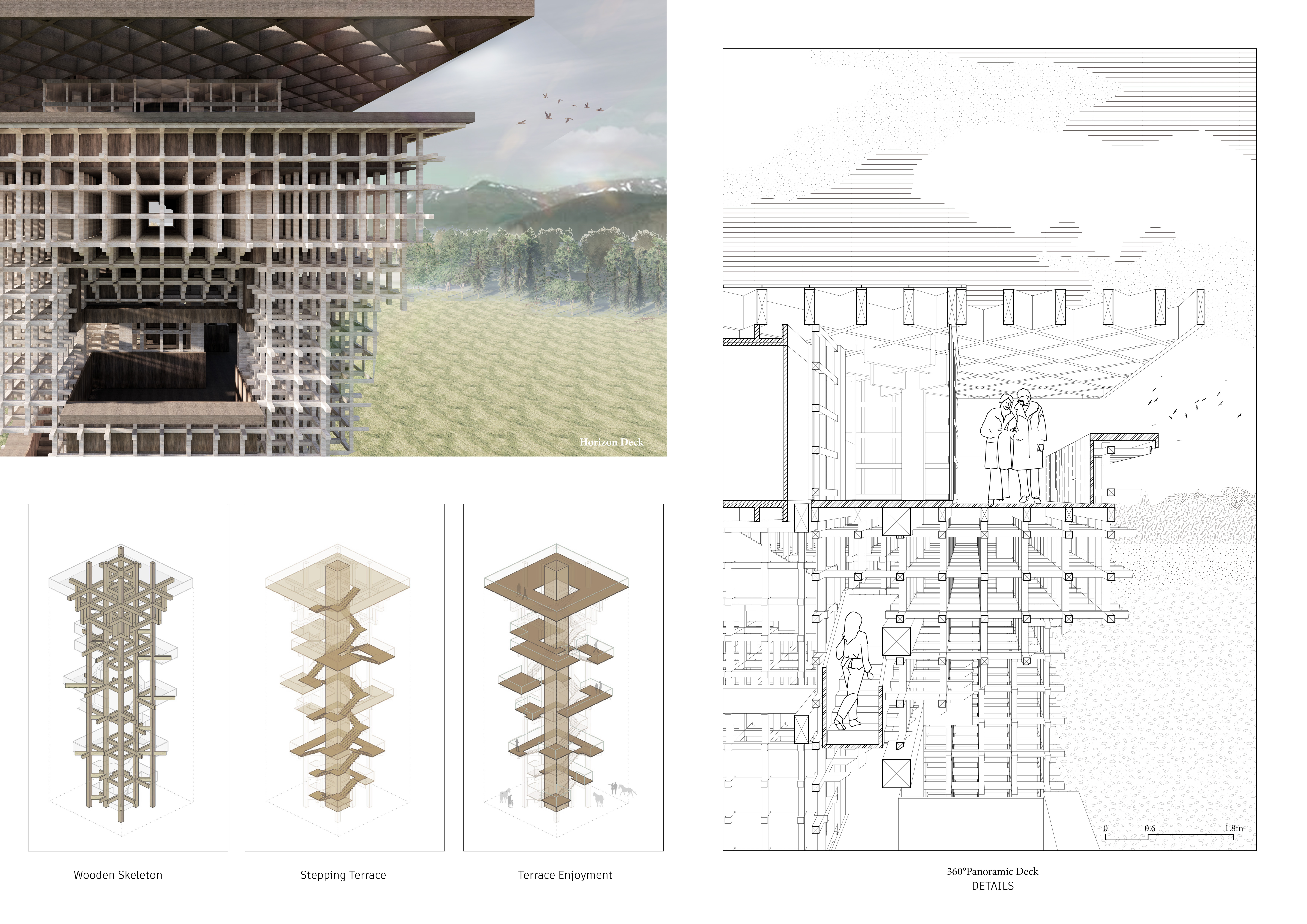 Architecture project // Pixelated Observation Tower Enhancing ...