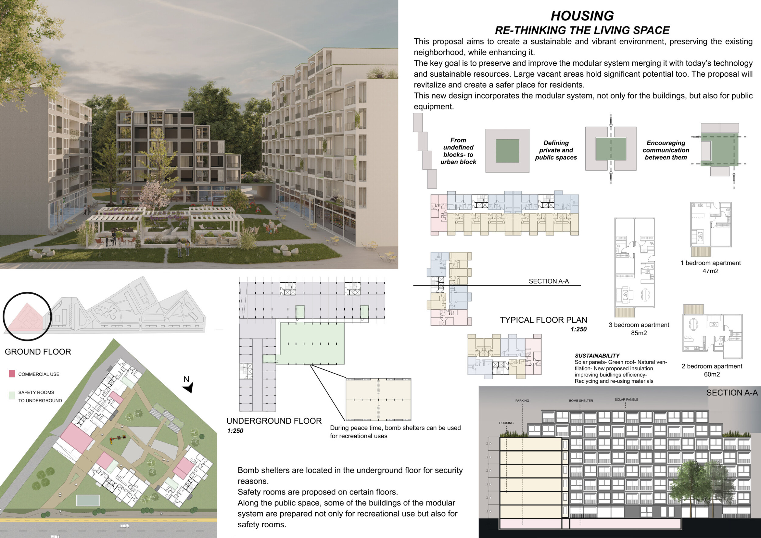 Architecture project // Recycled Brick Facades Intertwined with Modular ...