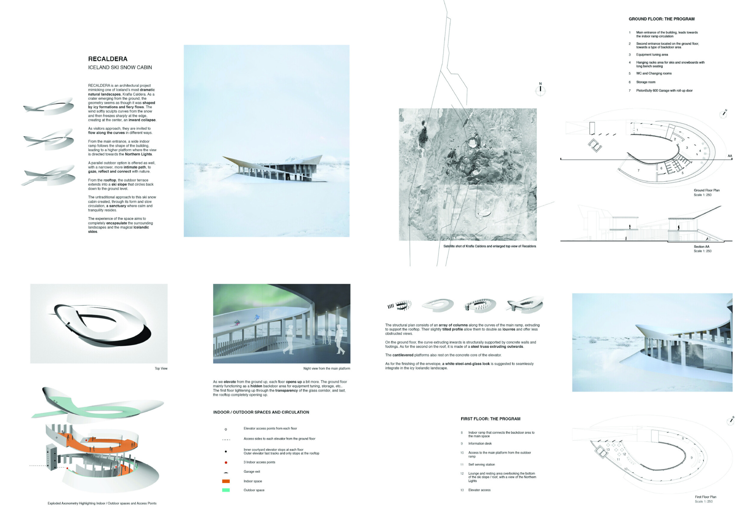 Architecture project // Curvilinear Glass Facade and Natural Stone ...