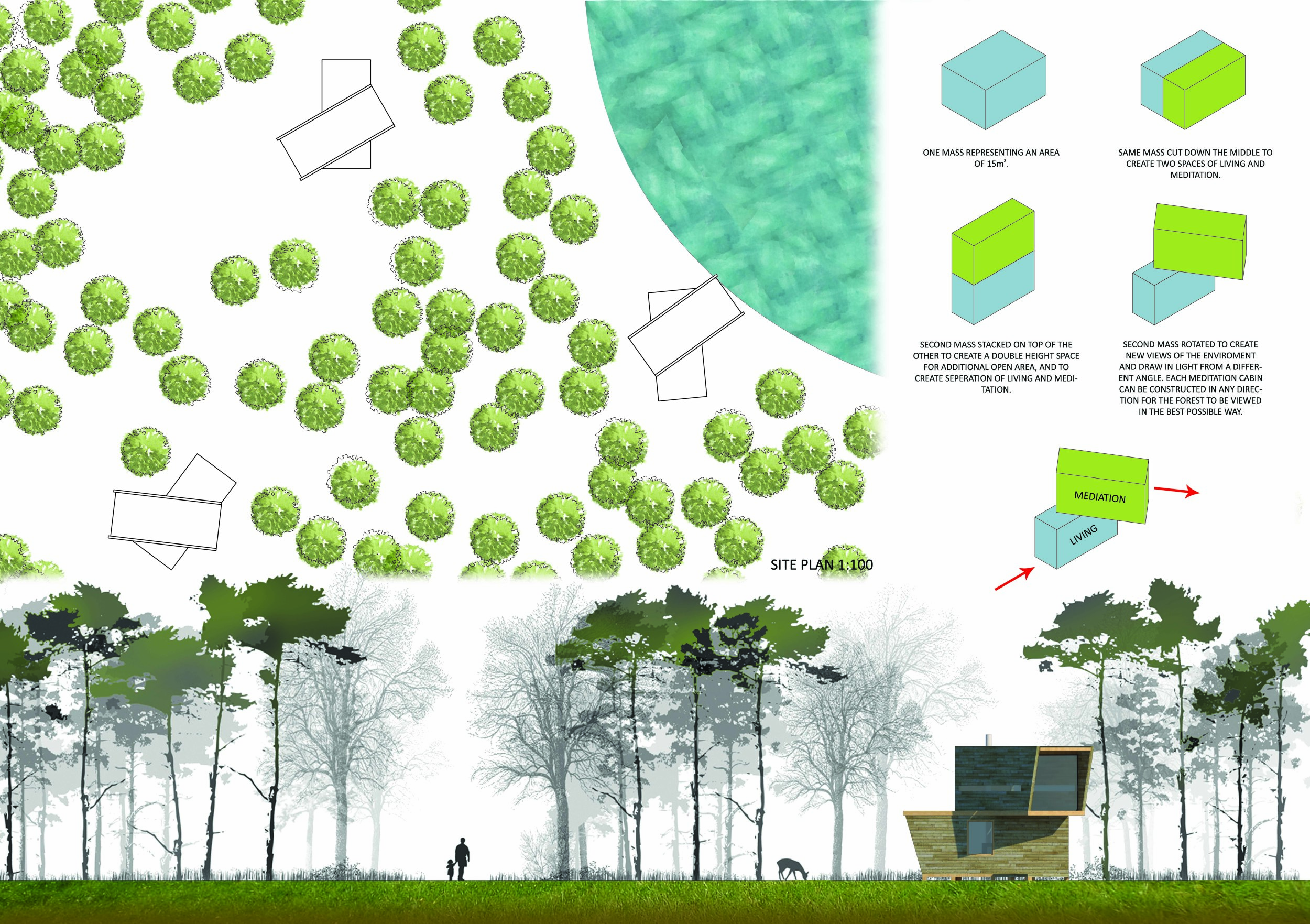 Architecture project // Recycled Wood Retreat Emphasizing Forest Views ...