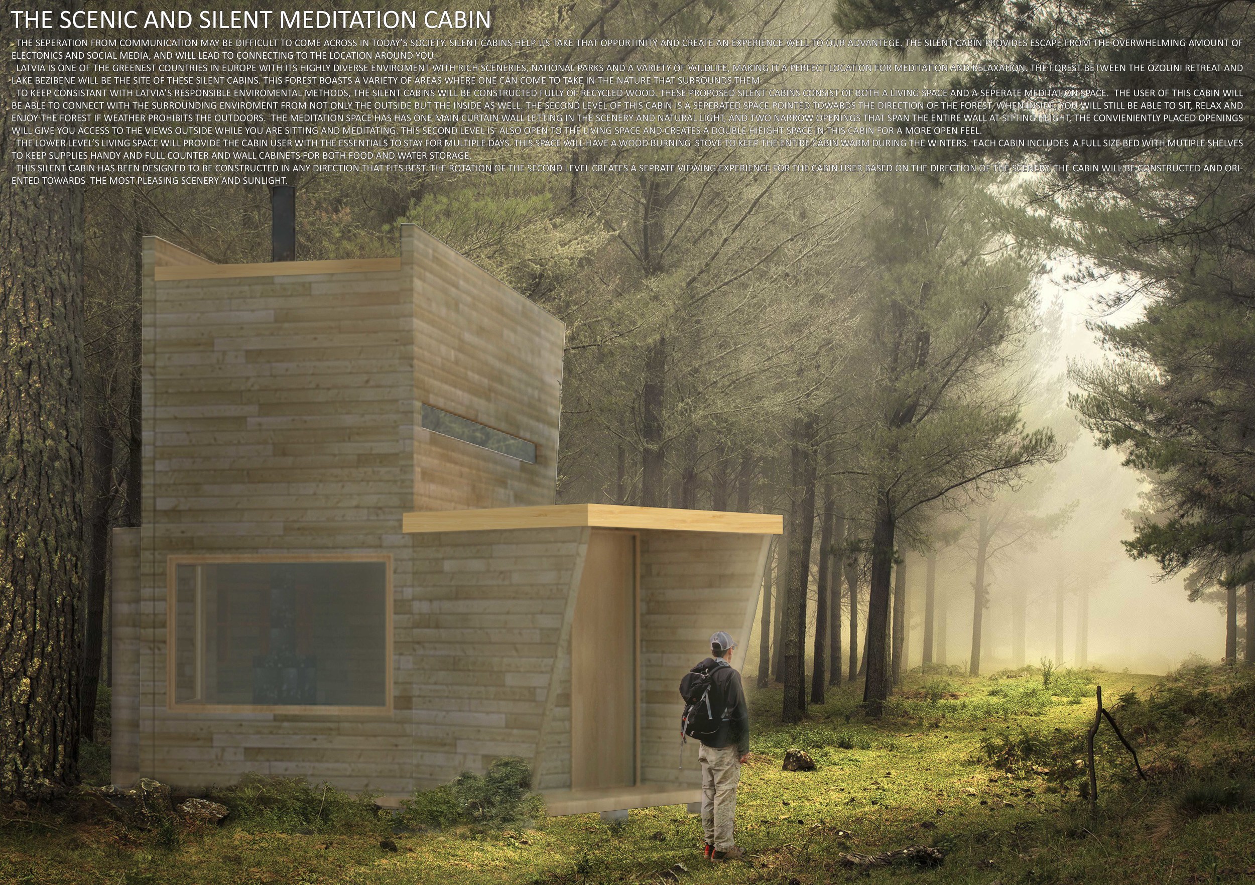 Architecture project // Recycled Wood Retreat Emphasizing Forest Views ...