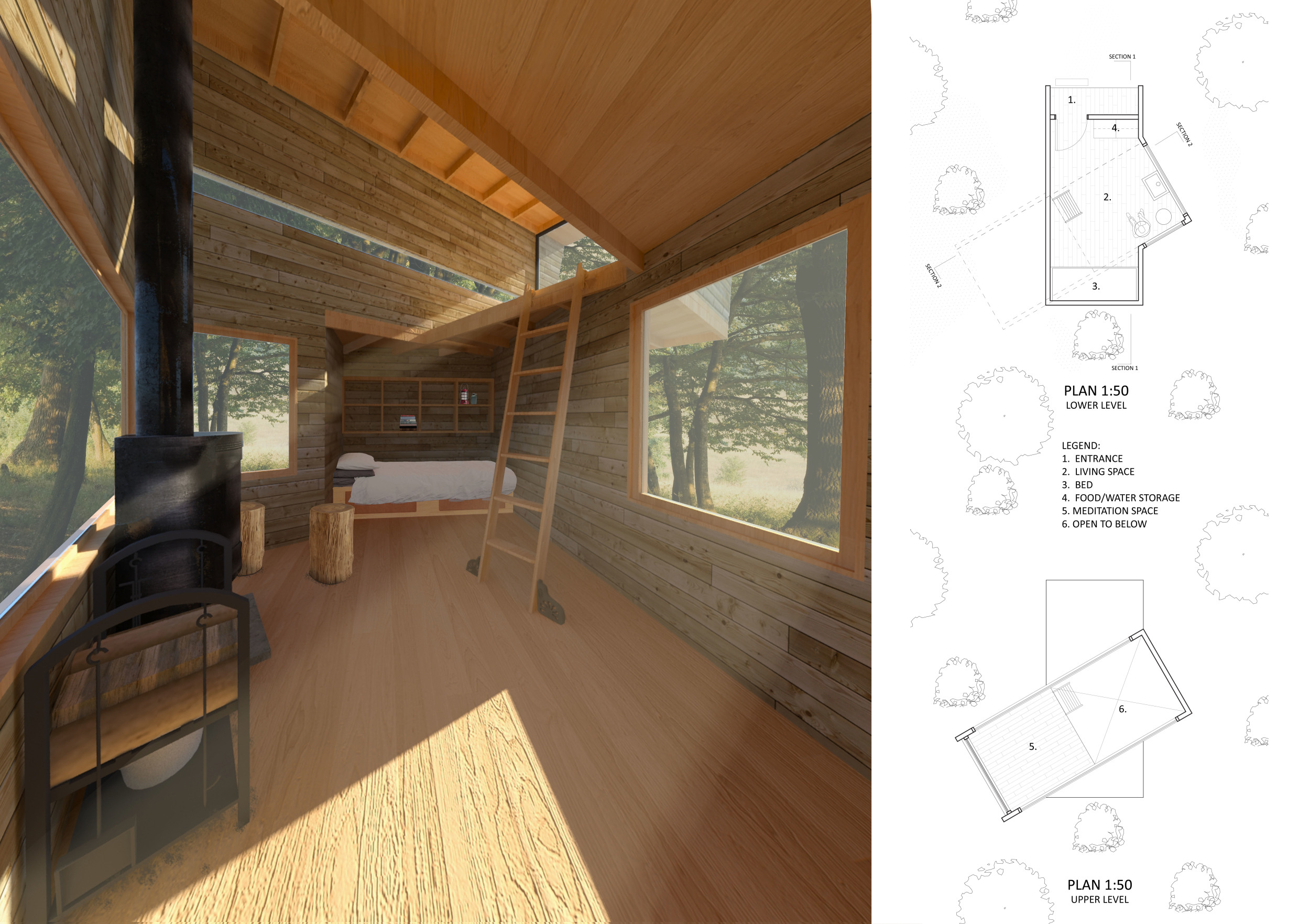 Architecture project // Recycled Wood Retreat Emphasizing Forest Views ...