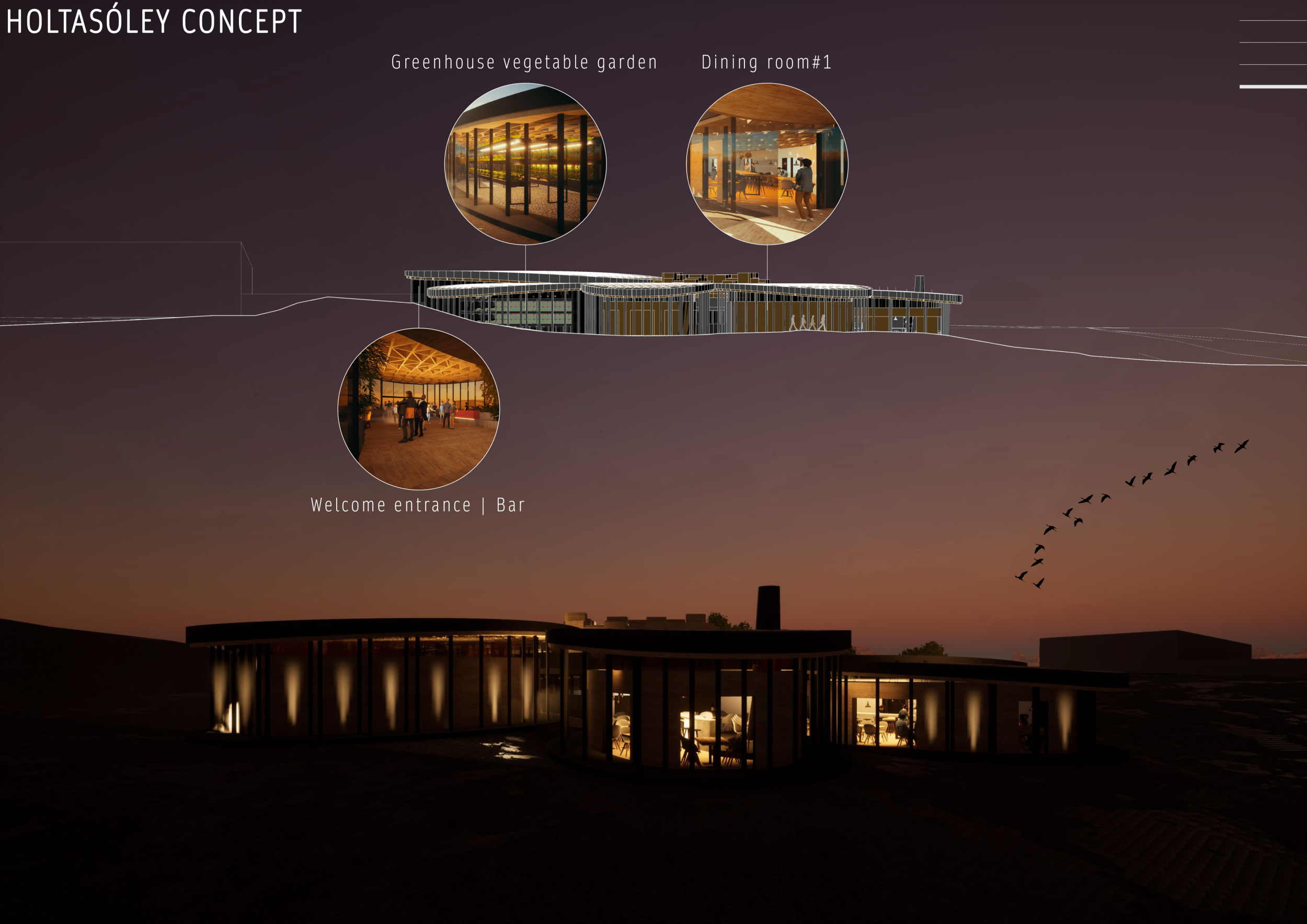 Architecture project // Resilient Greenhouse Dining Embracing Natural ...