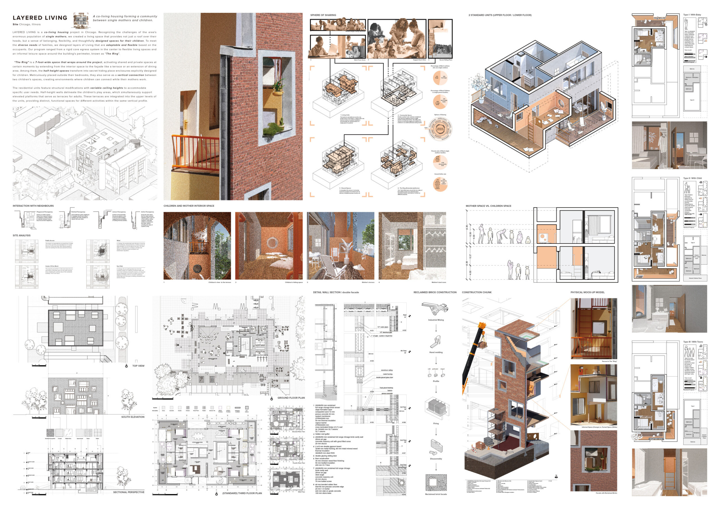 Architecture project // Reclaimed Brick Facade with Biophilic Design ...