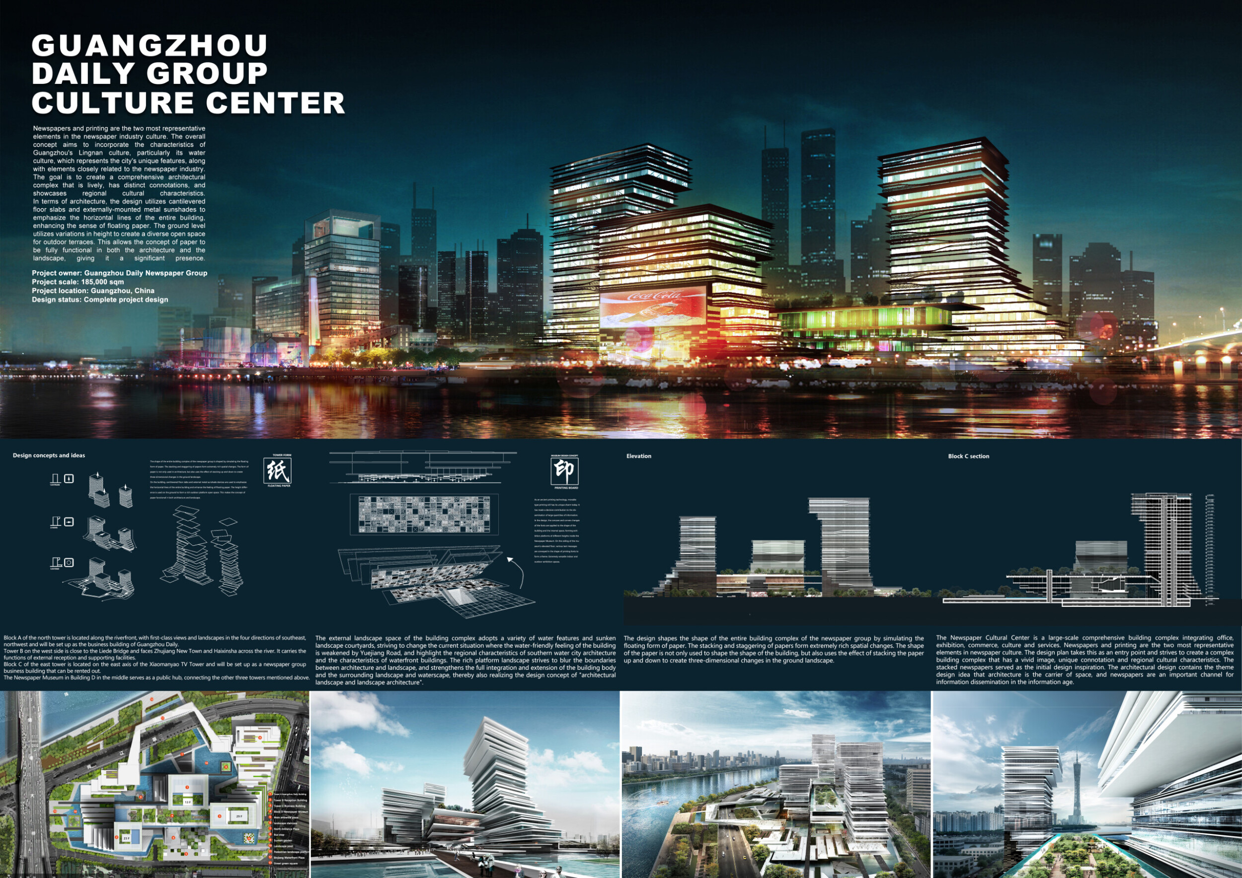 Architecture project // Layered Glass Facades and Natural Wood Elements ...