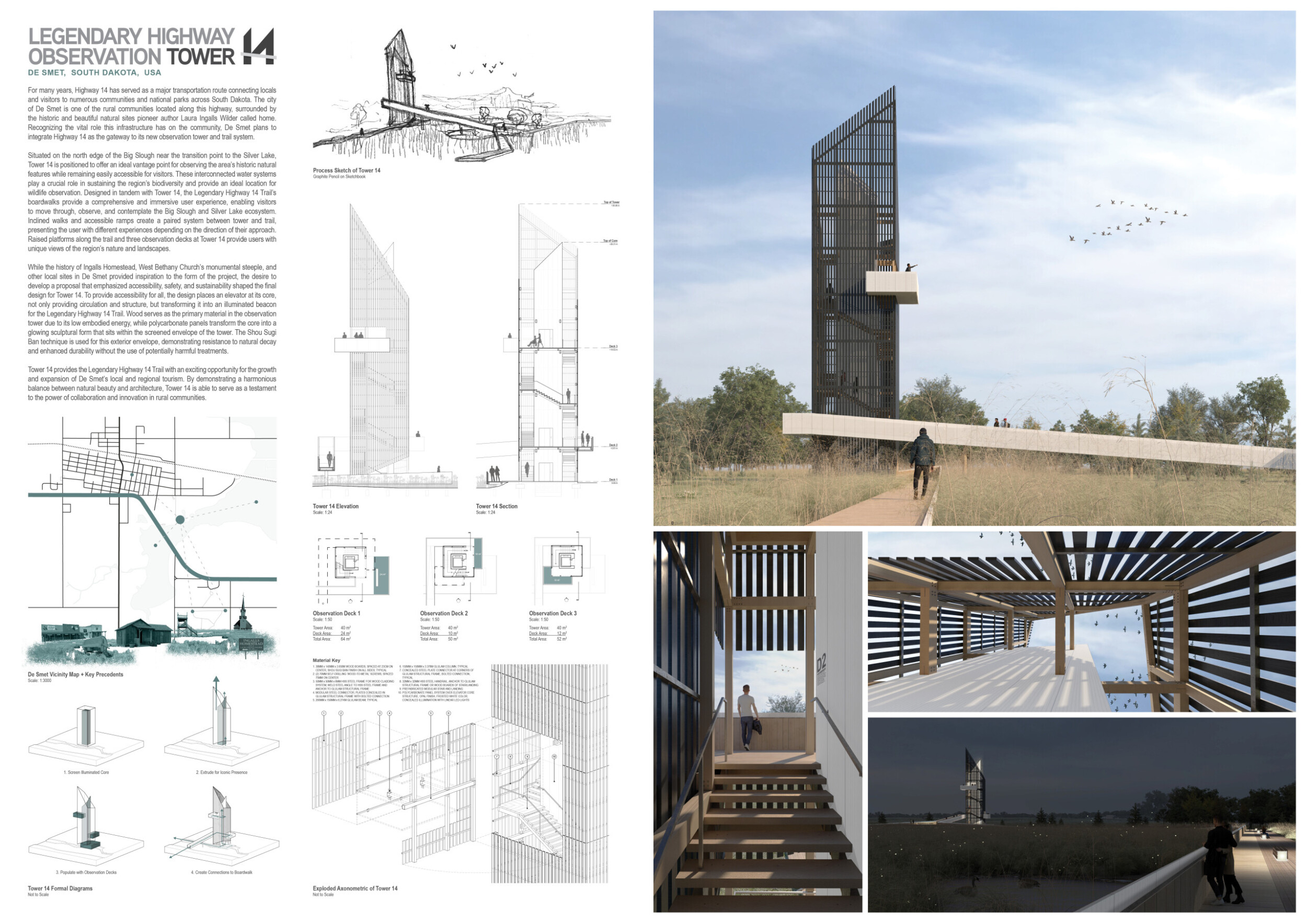 Architecture project // Cantilevered Lookout with Structural Steel and ...