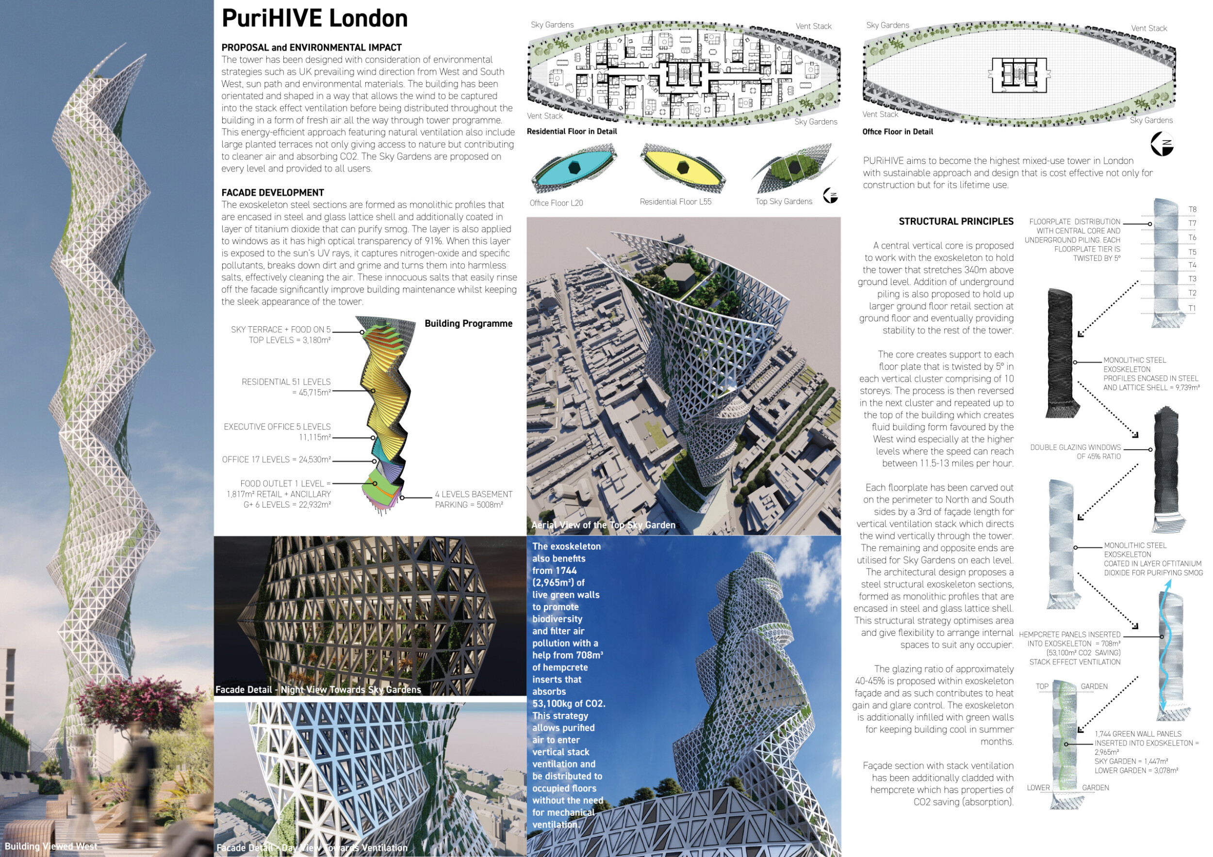 Architecture project // Exoskeleton Structure Featuring Titanium ...
