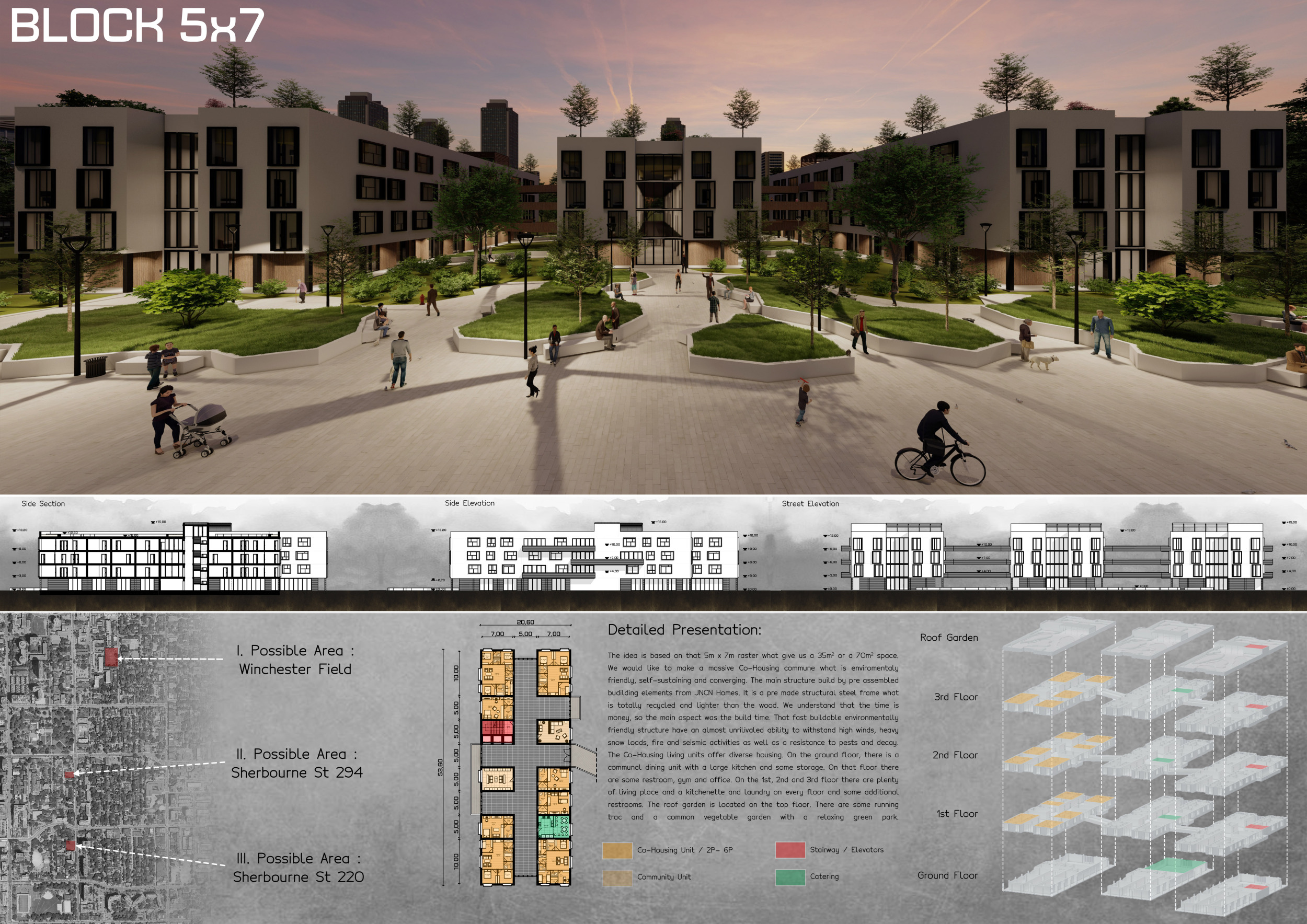 Architecture project // Urban Agriculture Focus in Steel Frame Co ...