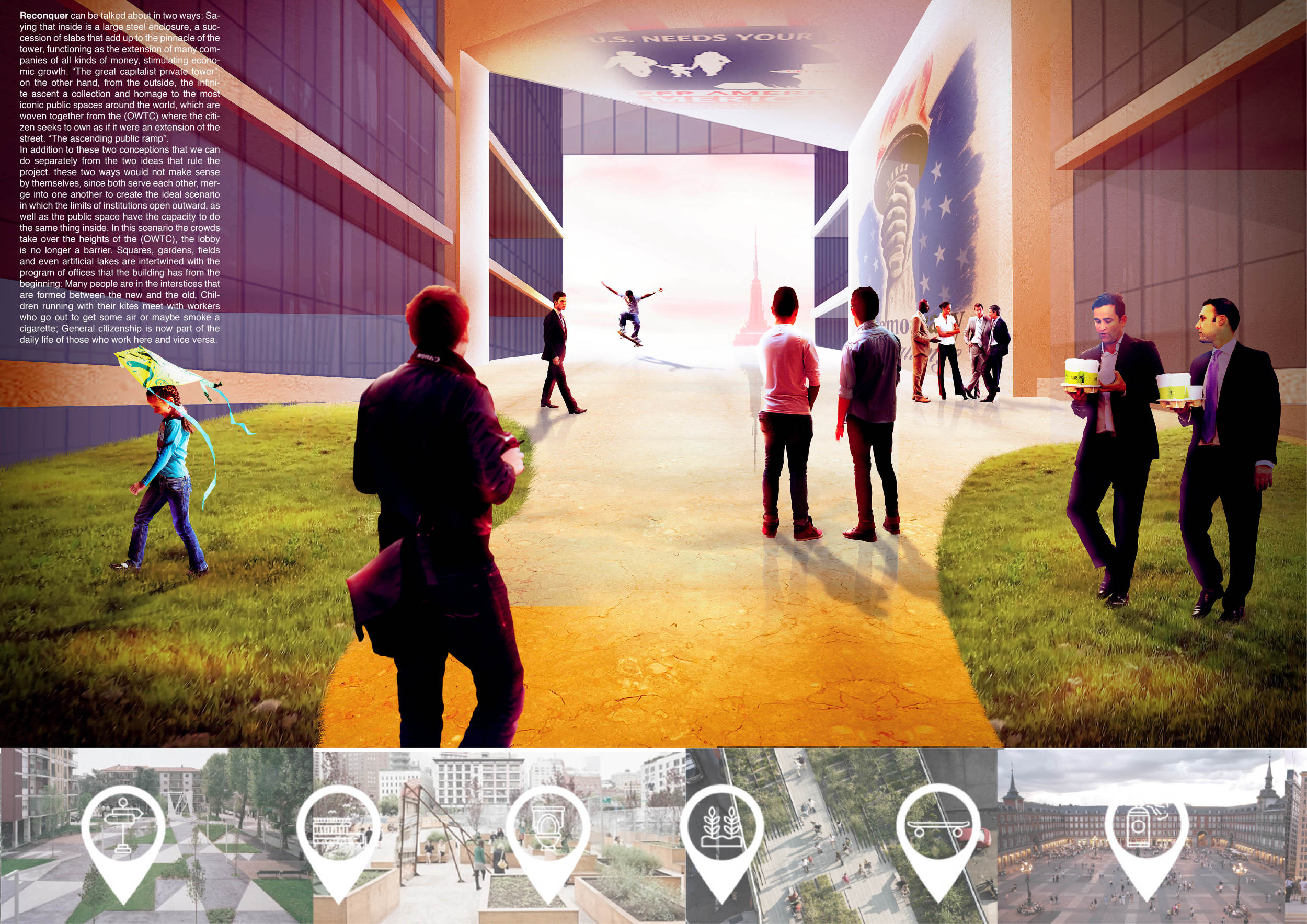 Architecture project // Public Spaces Elevated by Steel Structure and ...