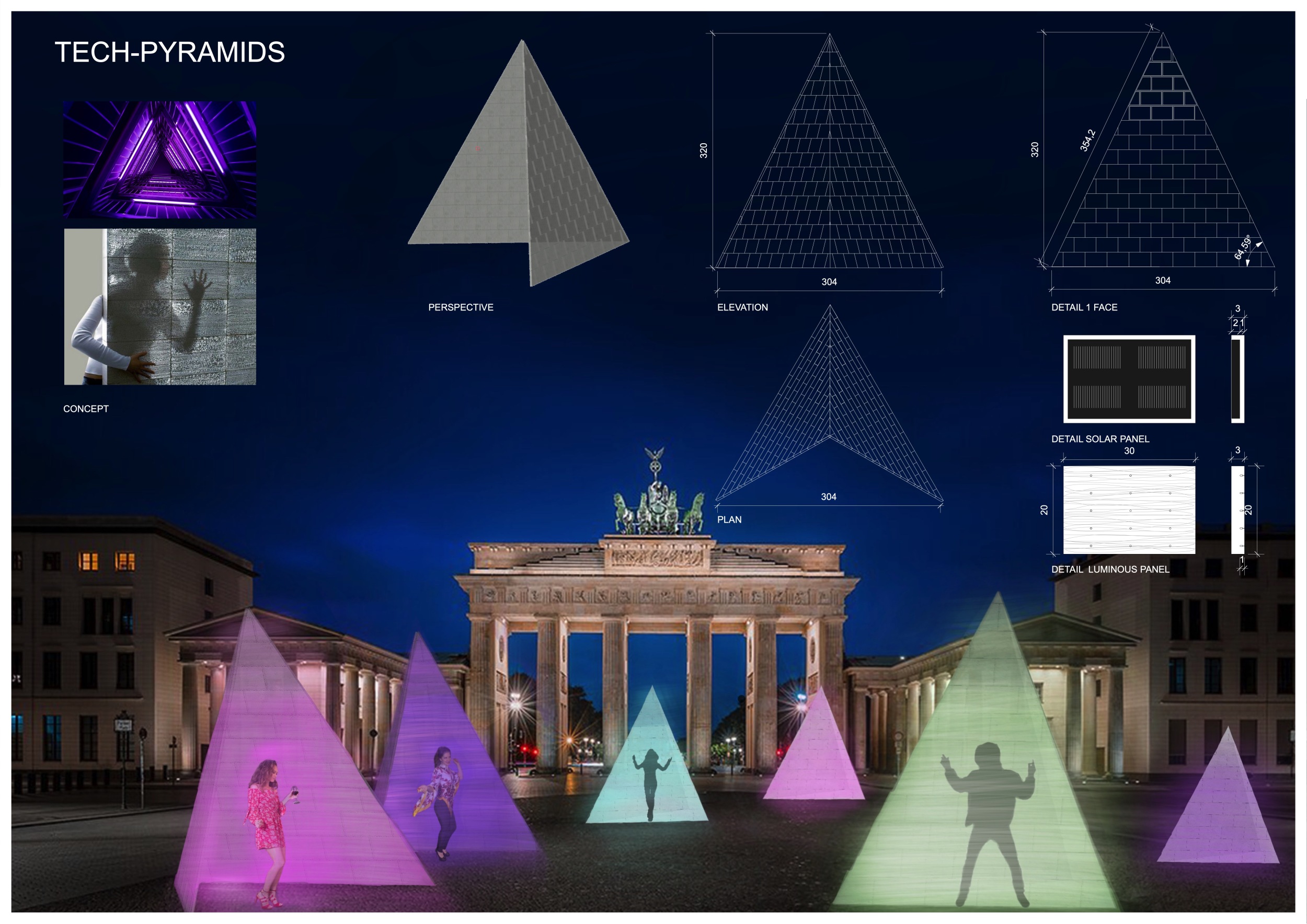 Architecture project // Luminous Pyramids Harnessing Solar Energy in ...