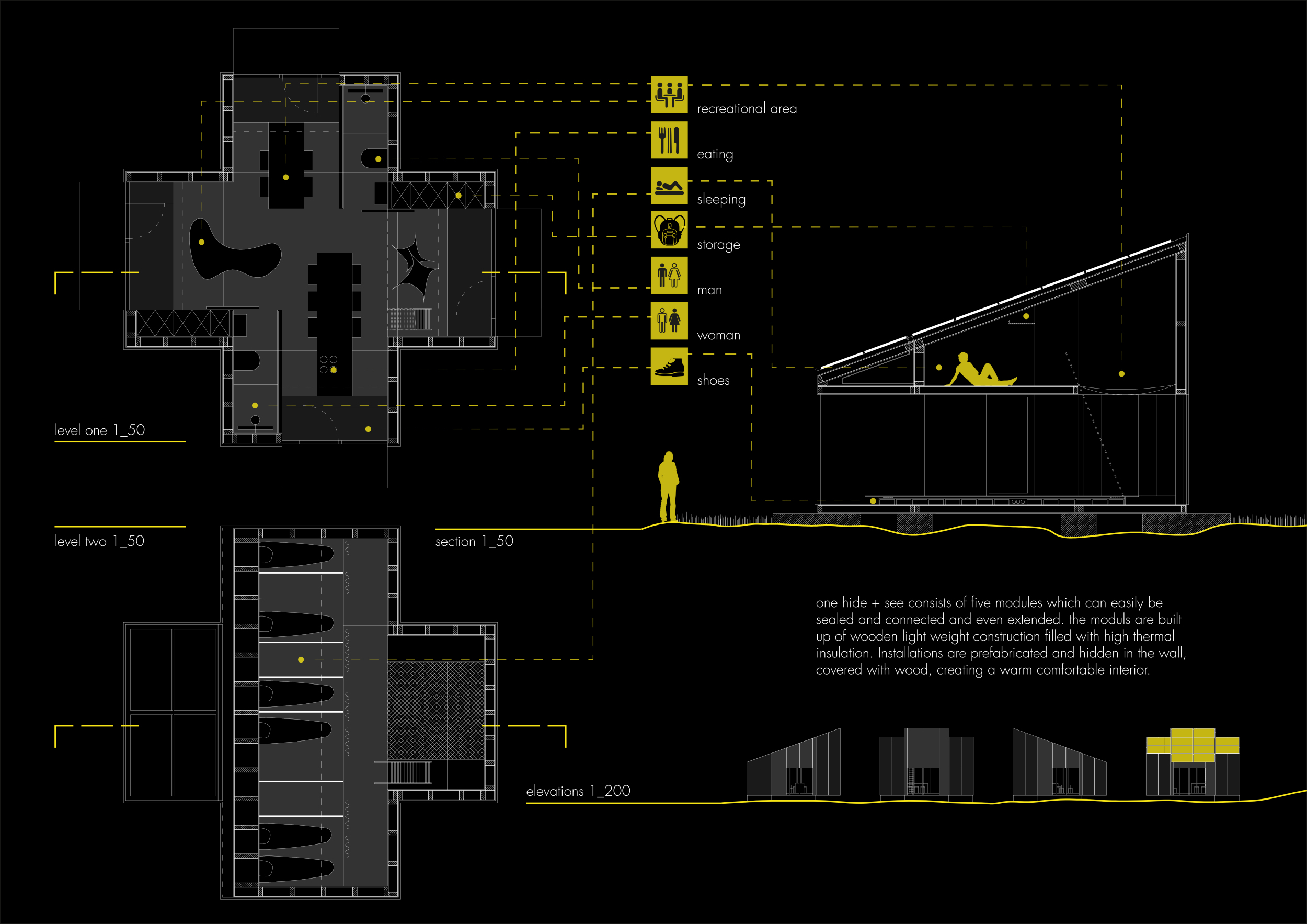 Architecture project // Reflective Mirrored Roof and Prefabricated ...