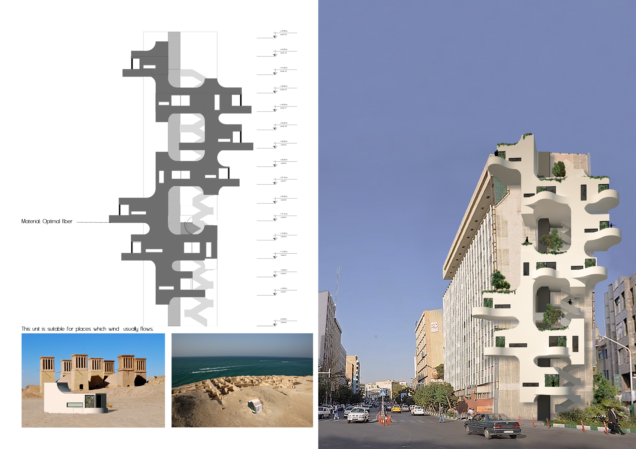 Architecture project // Geometric Facades with Integrated Plant Cover ...