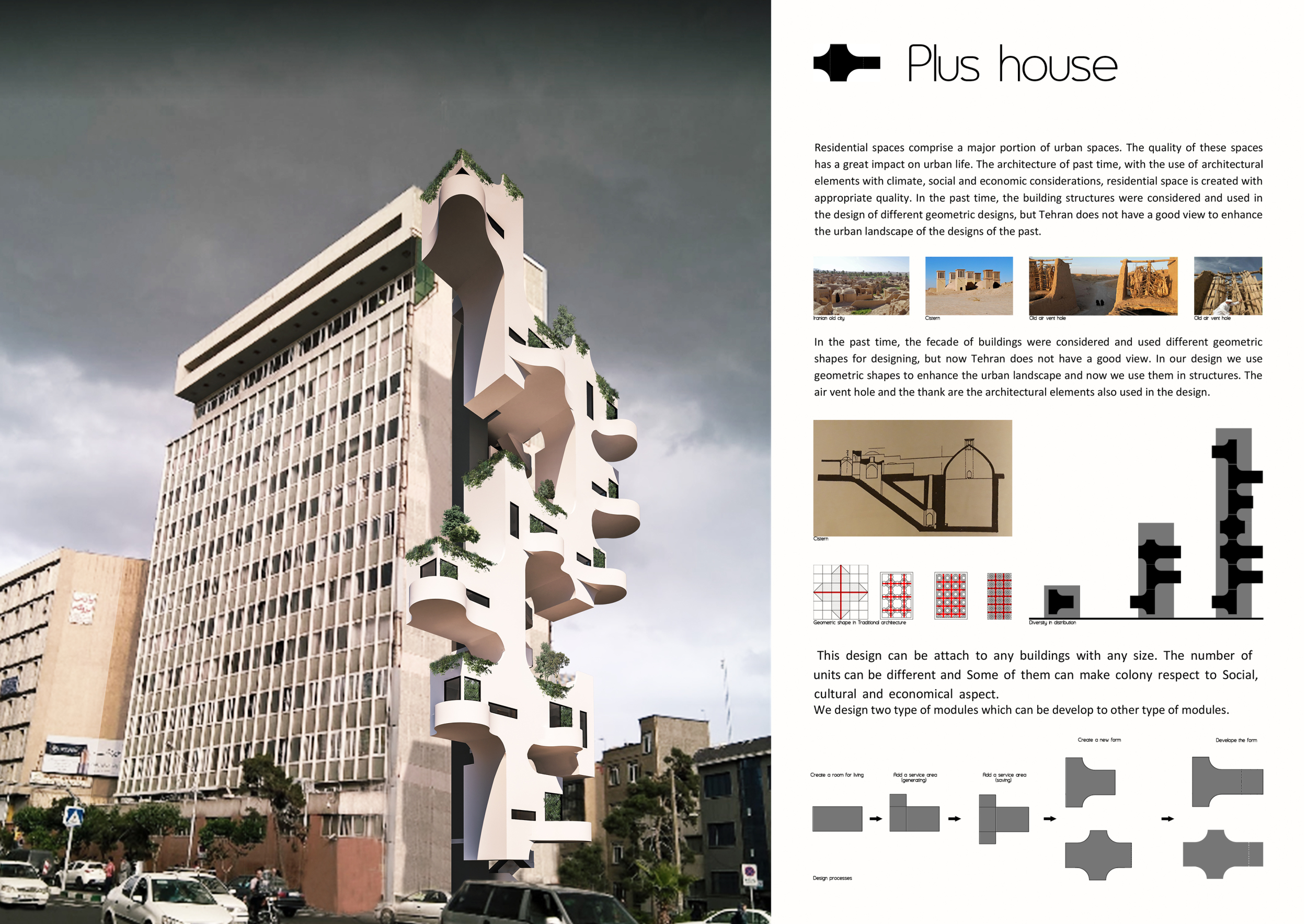 Architecture project // Geometric Facades with Integrated Plant Cover ...