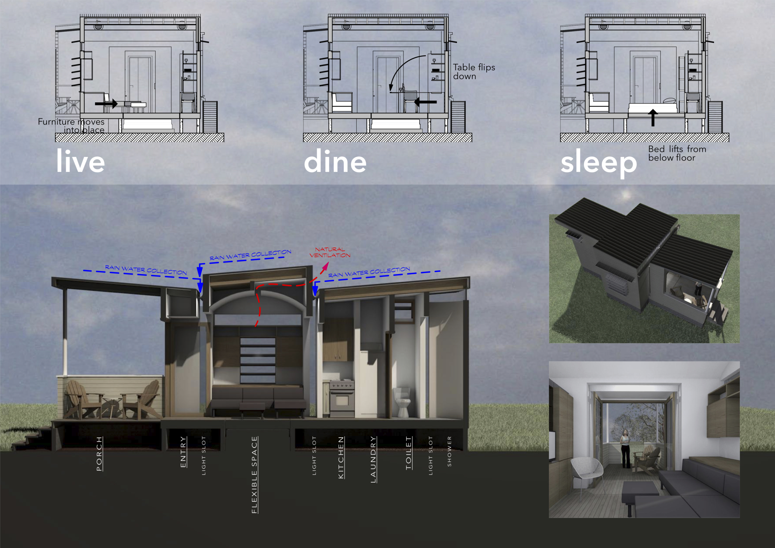 Architecture project // Pivoting Spaces with Millwork Elements and ...