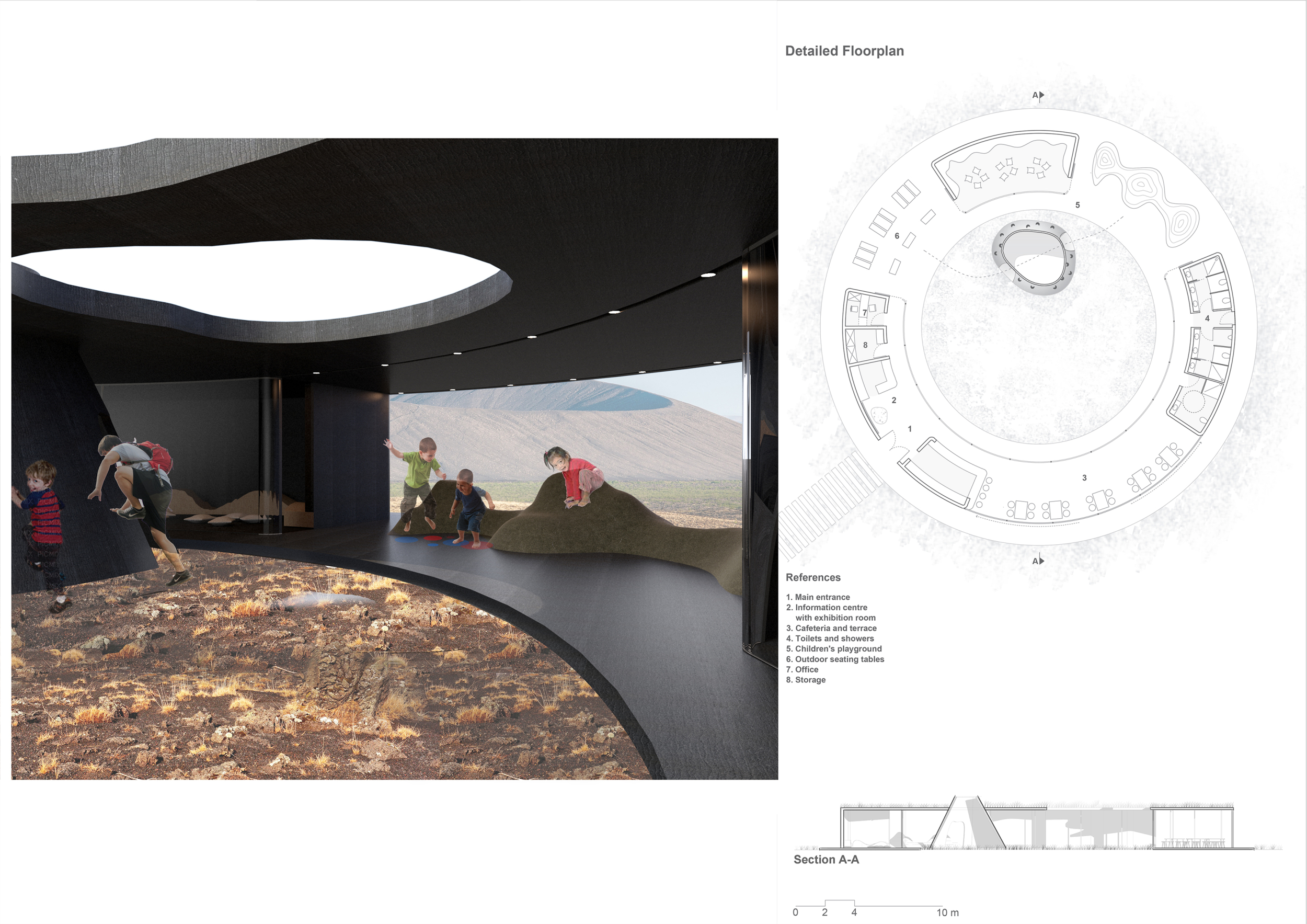 Architecture project // Turf-Covered Atrium Blending Timber and ...