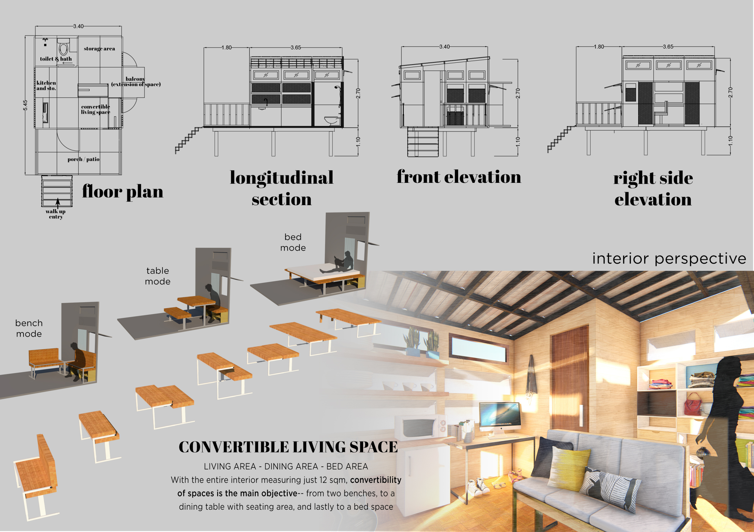Architecture project // Portable Micro Home with Bamboo Structure and ...