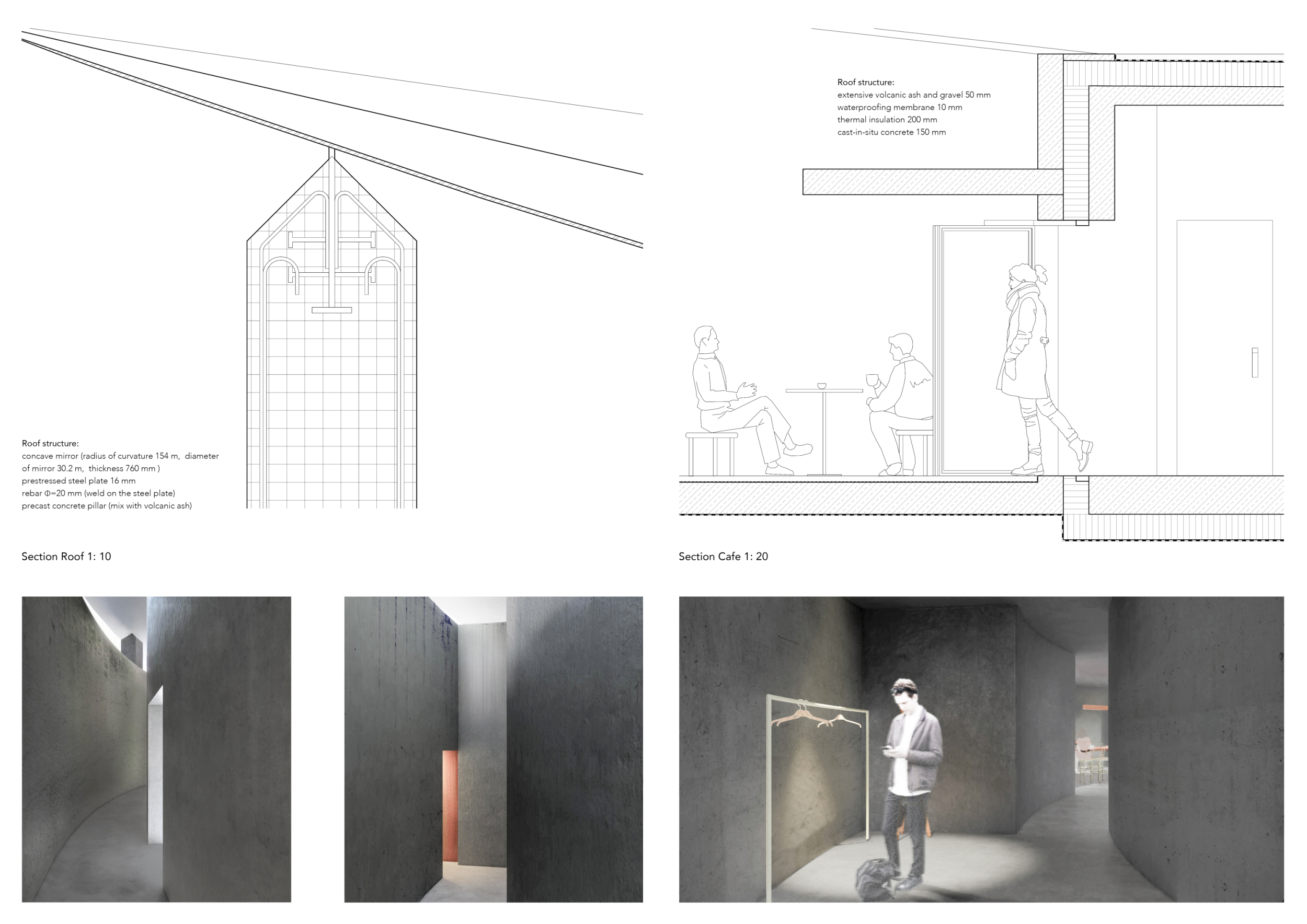 Architecture project // Concave Steel Roof Reflecting Volcanic ...