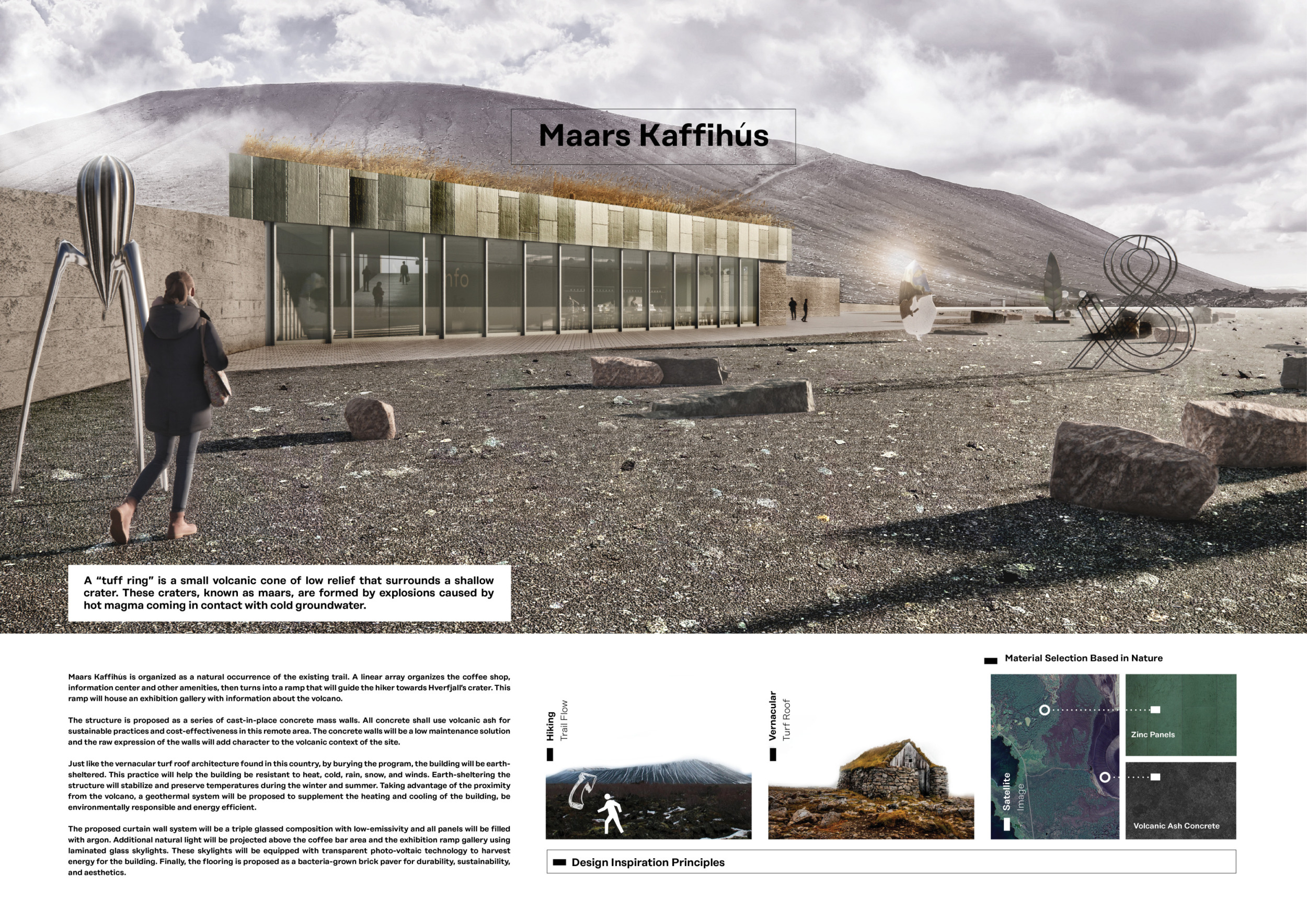 Architecture project // Volcanic Ash Concrete and Green Roof Transform ...